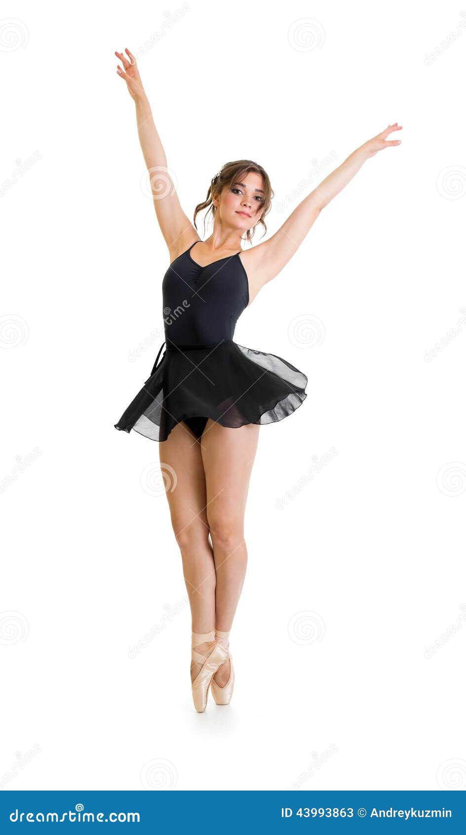 Young Beautiful Dancer Girl Isolated Stock Image - Image of young ...