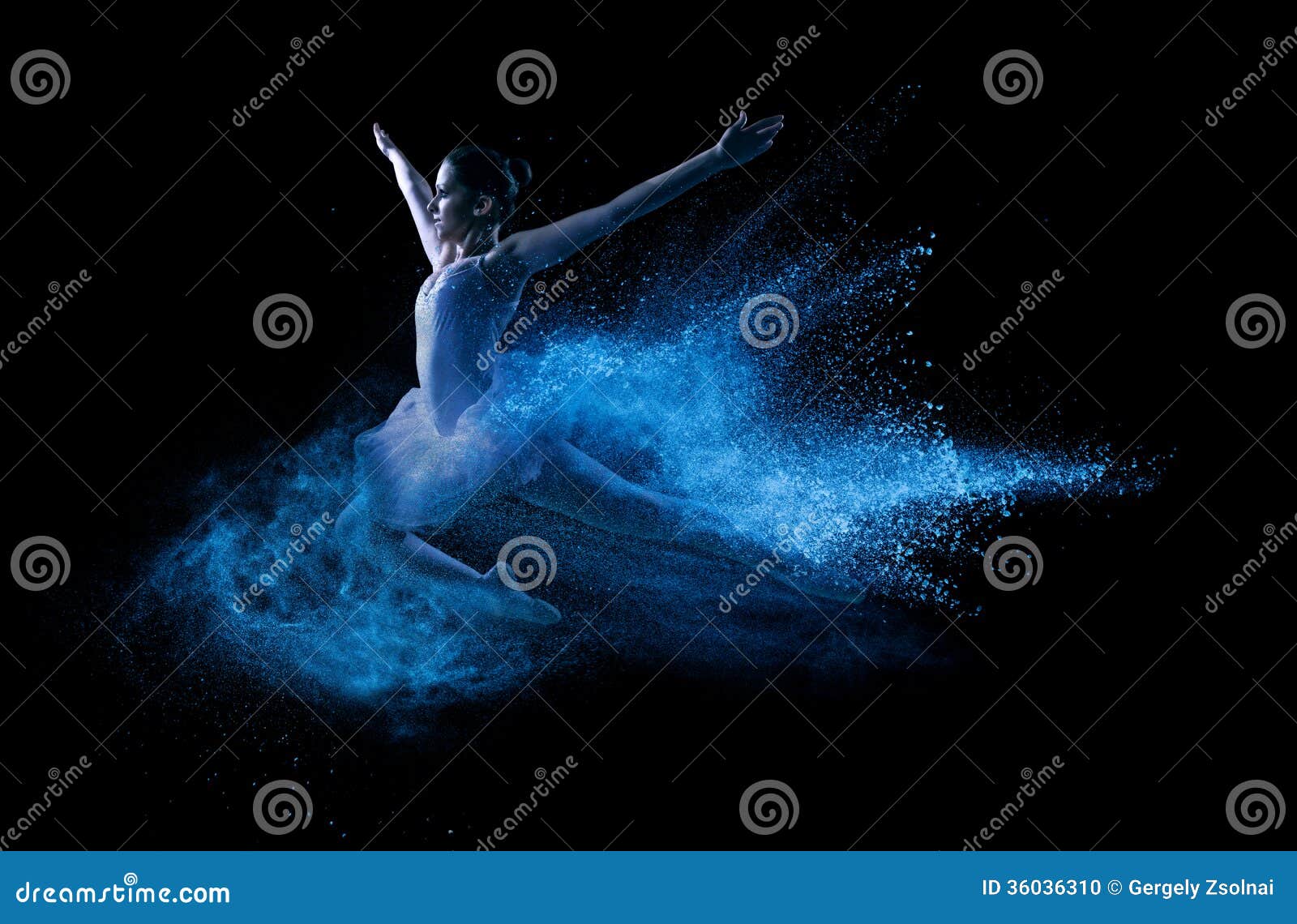 Blue Powder Texture With Realistic Looking Blobs Background Design ...