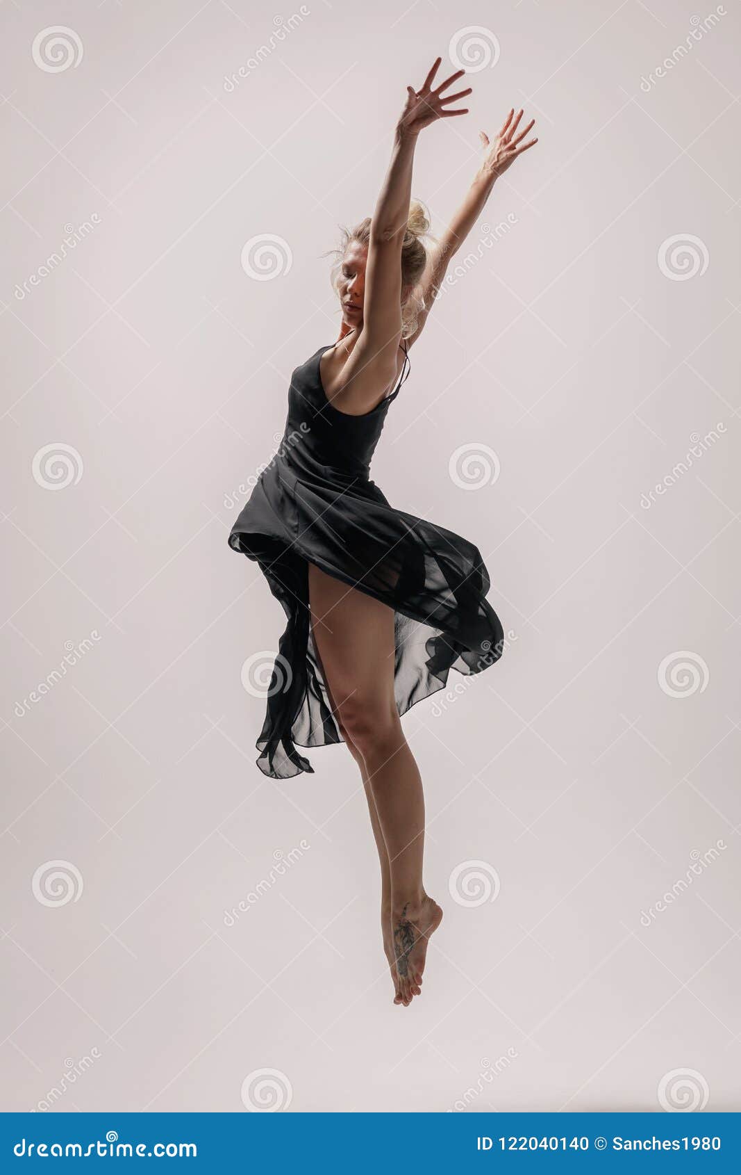 Beuatiful Female Dancer. White Background Stock Photo - Image of ...