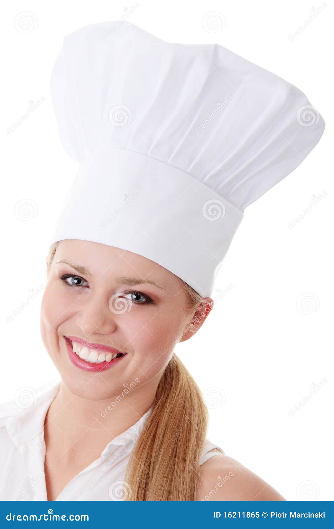 Young Beautiful Female Cook Stock Image - Image of looking, white: 16211865