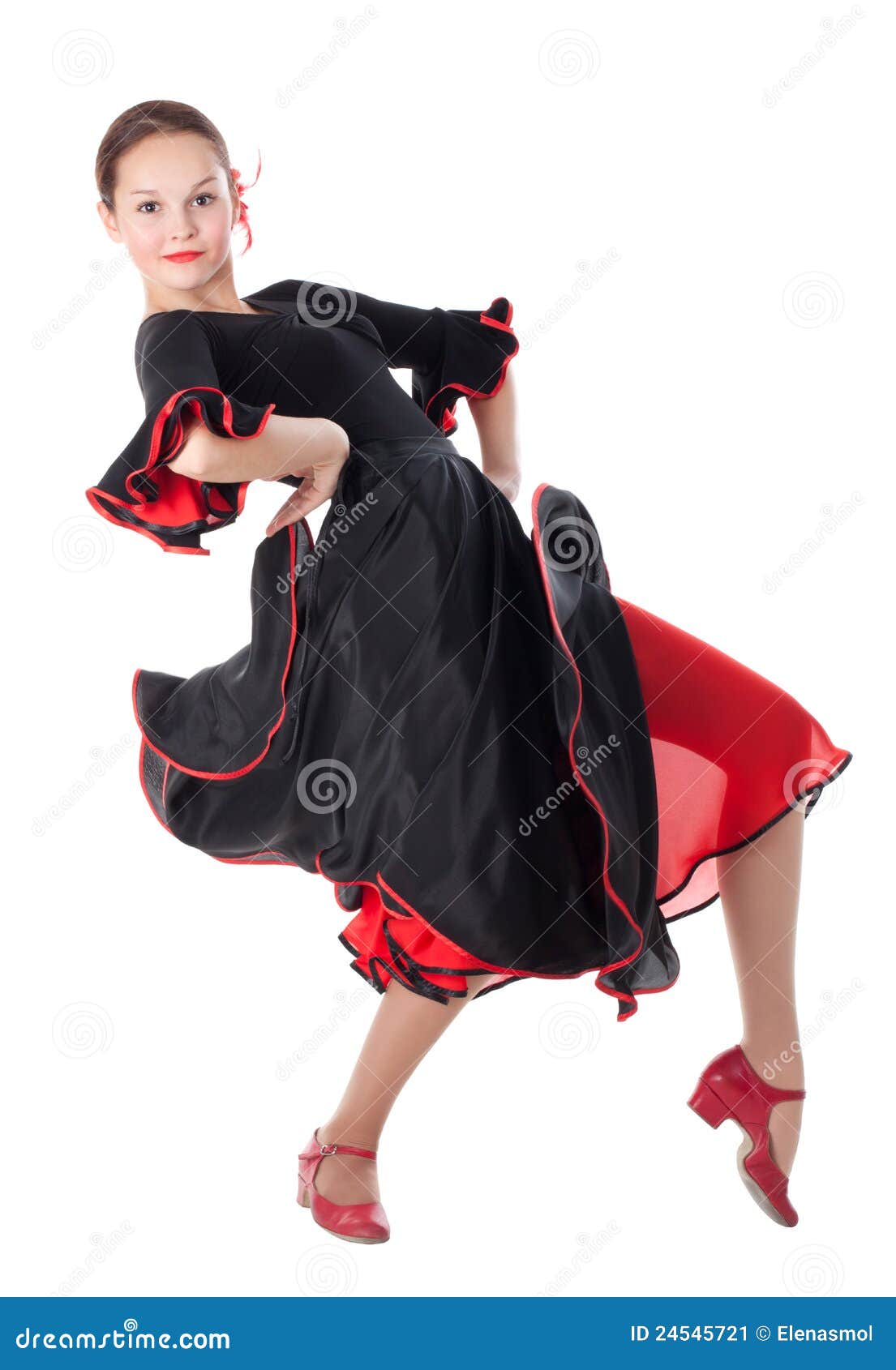 Young Beautiful Flamenco Dancer Stock Image - Image of healthy, samba ...