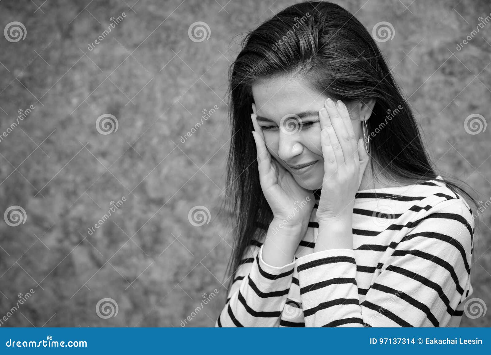 Young Beautiful Girl Looking Anxious Stock Photo - Image of despair ...