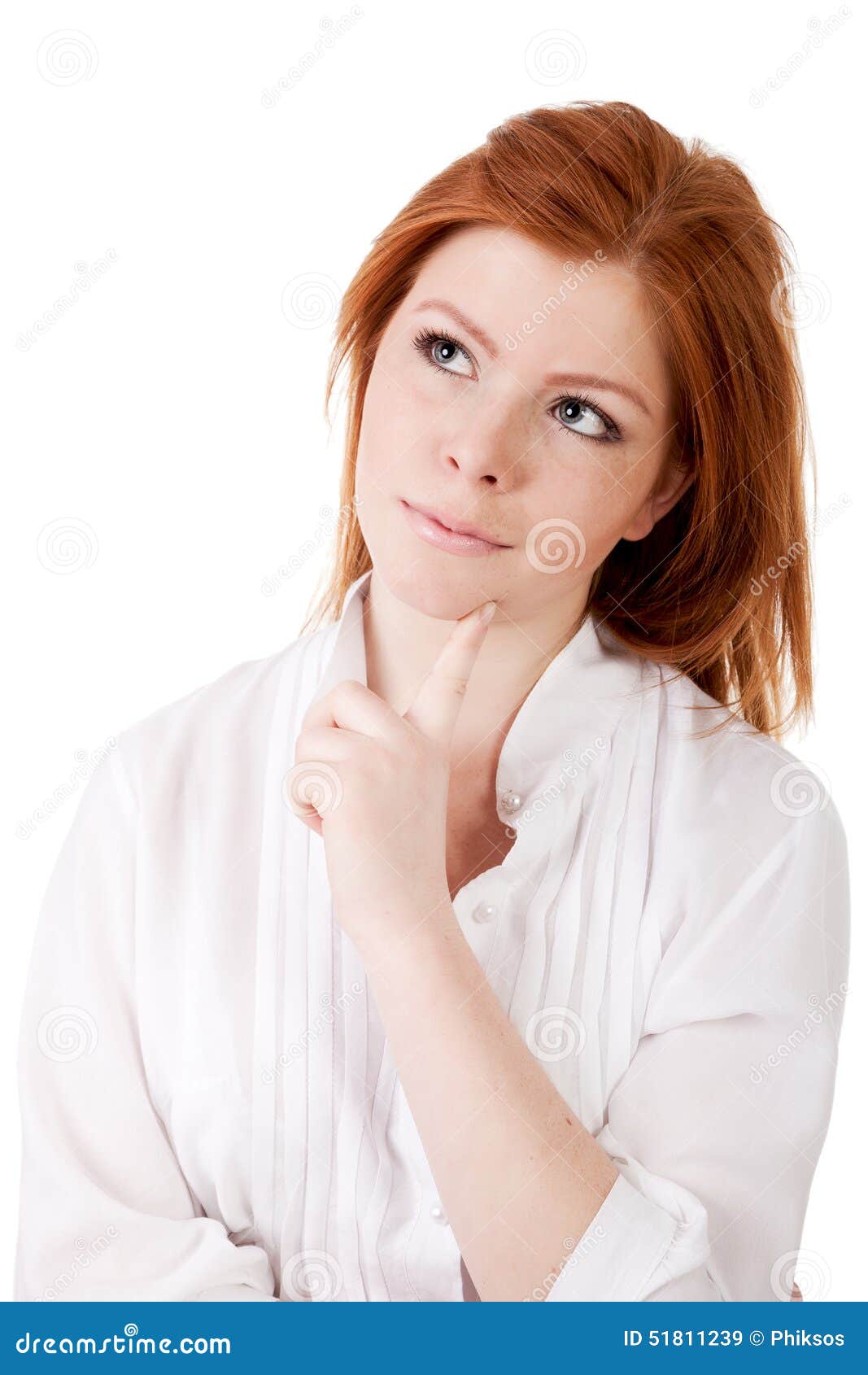 Young Beautiful Girl Making a Decision Stock Image - Image of ...