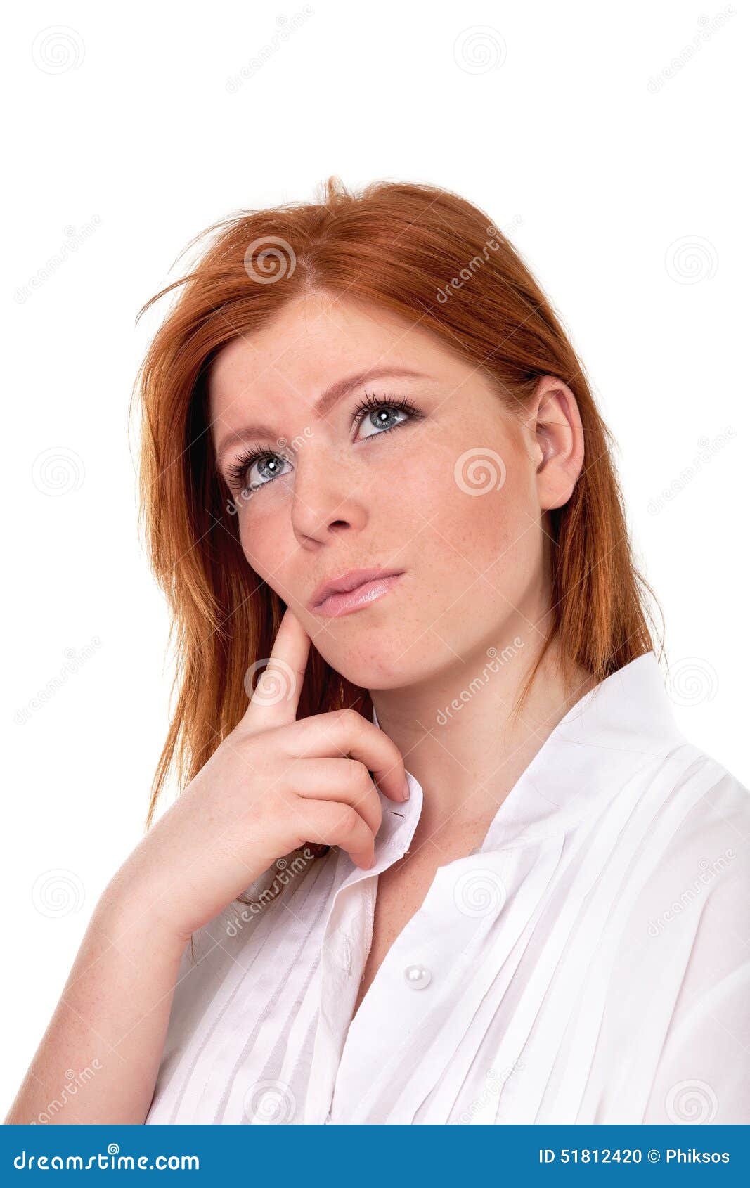 Young Beautiful Girl Making a Decision Stock Photo - Image of ...