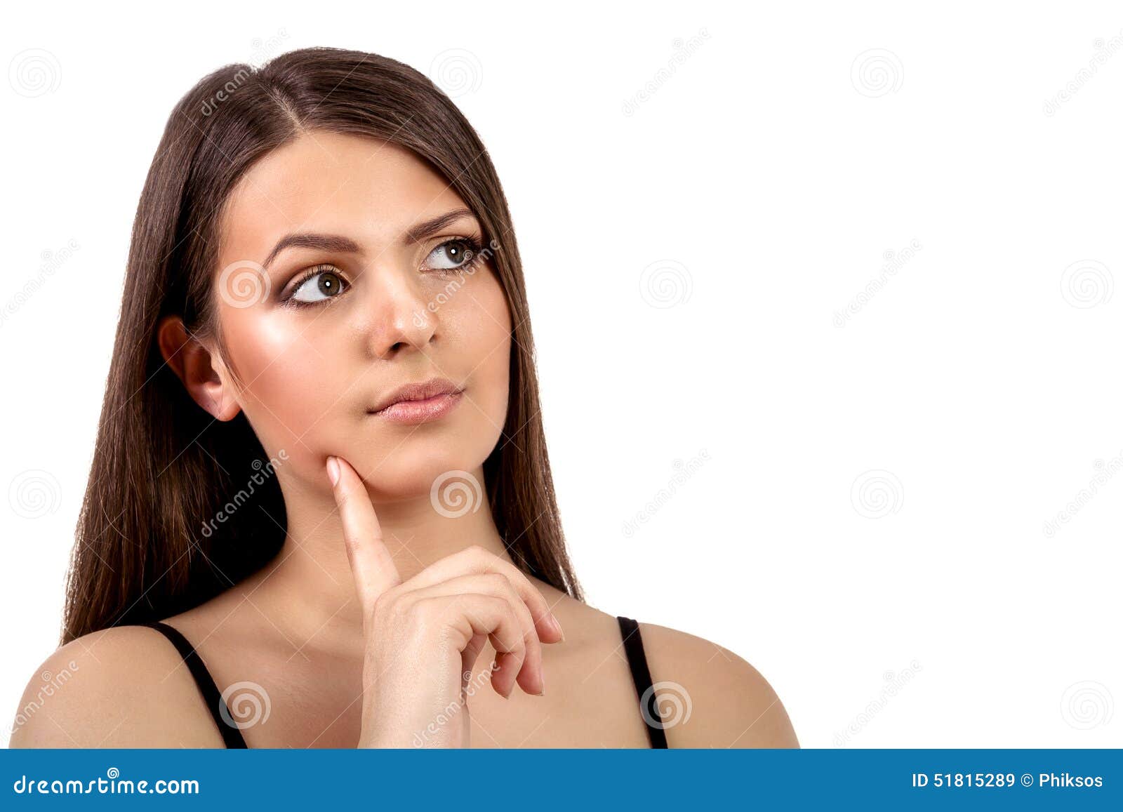 Young Beautiful Girl Making a Decision Stock Image - Image of ...