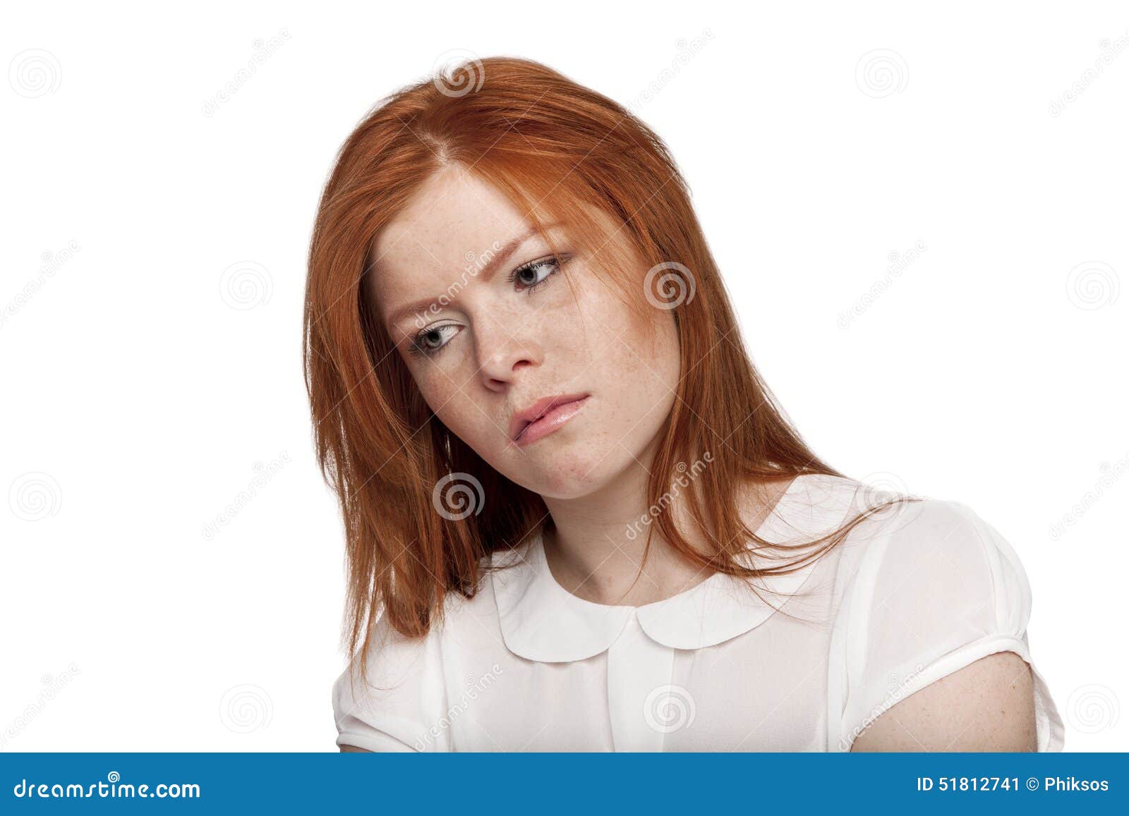 Young Beautiful Girl Making a Decision Stock Image - Image of asking ...