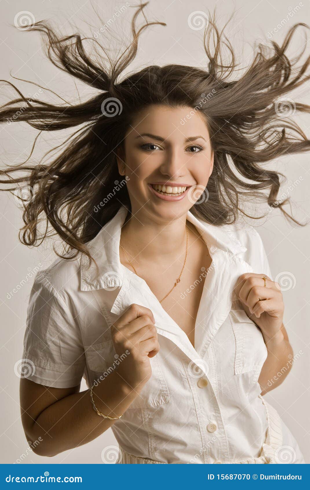 Young Beautiful Girl with Positive Expression Stock Photo - Image of ...