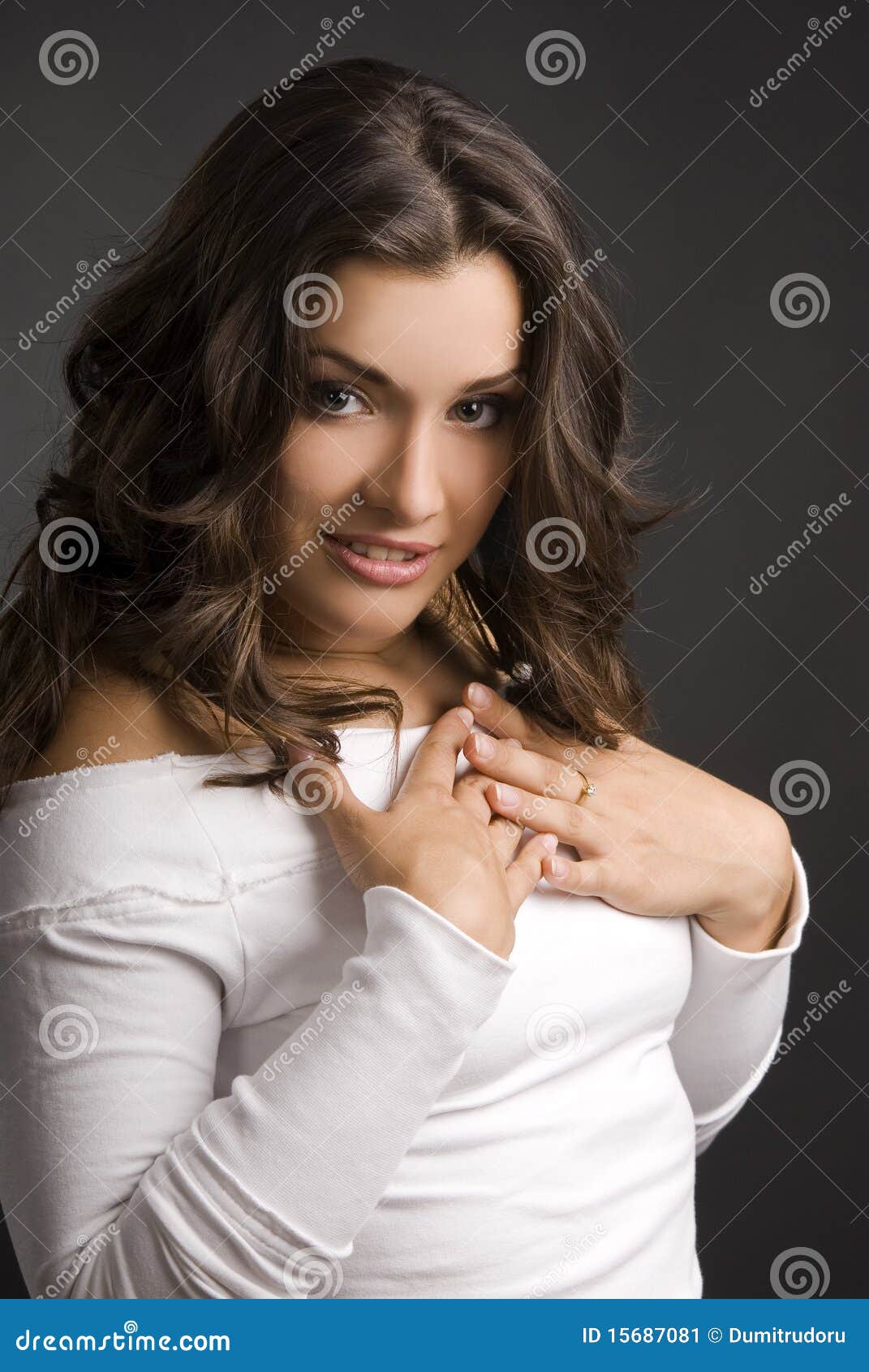 Young Beautiful Girl with Positive Expression Stock Image - Image of ...