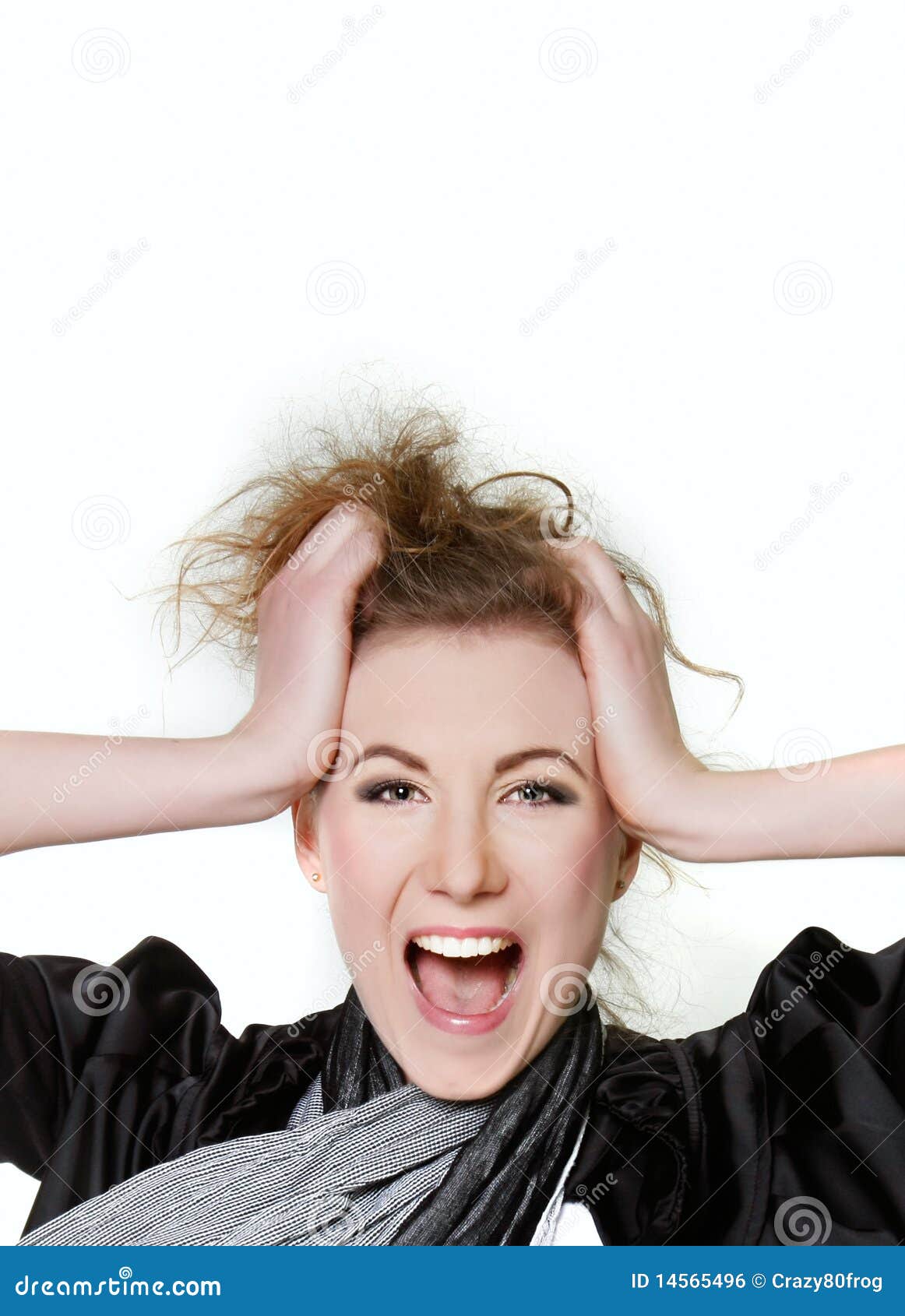 Young Beautiful Girl Shouting Loudly Stock Photo - Image of lady, open ...