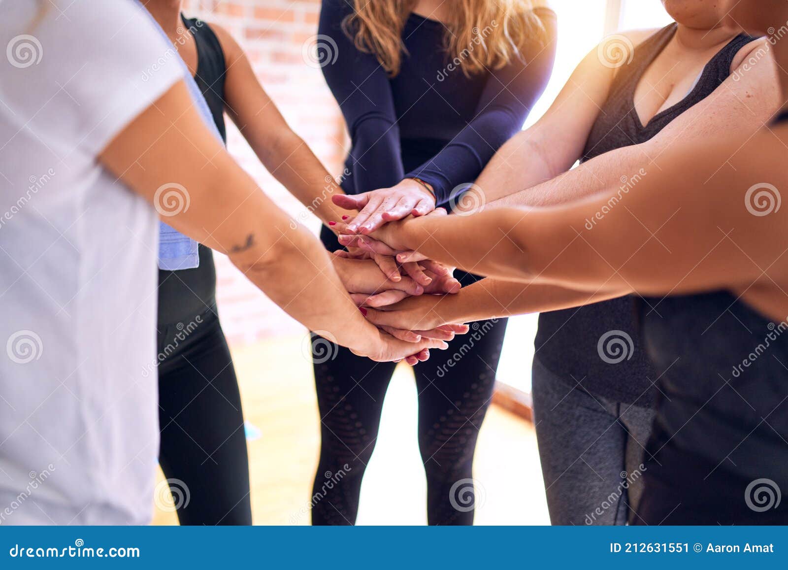 Young Beautiful Group Of Sportswomen Smiling Happy Stock Image Image