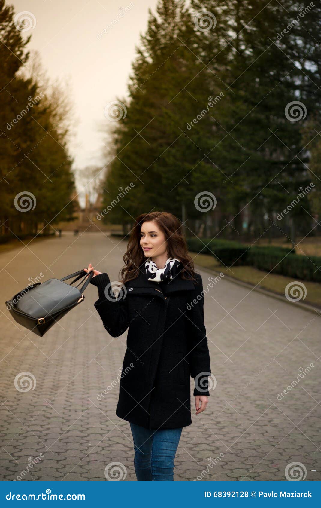 Young Beautiful Happy Girl in the Park Stock Photo - Image of city ...