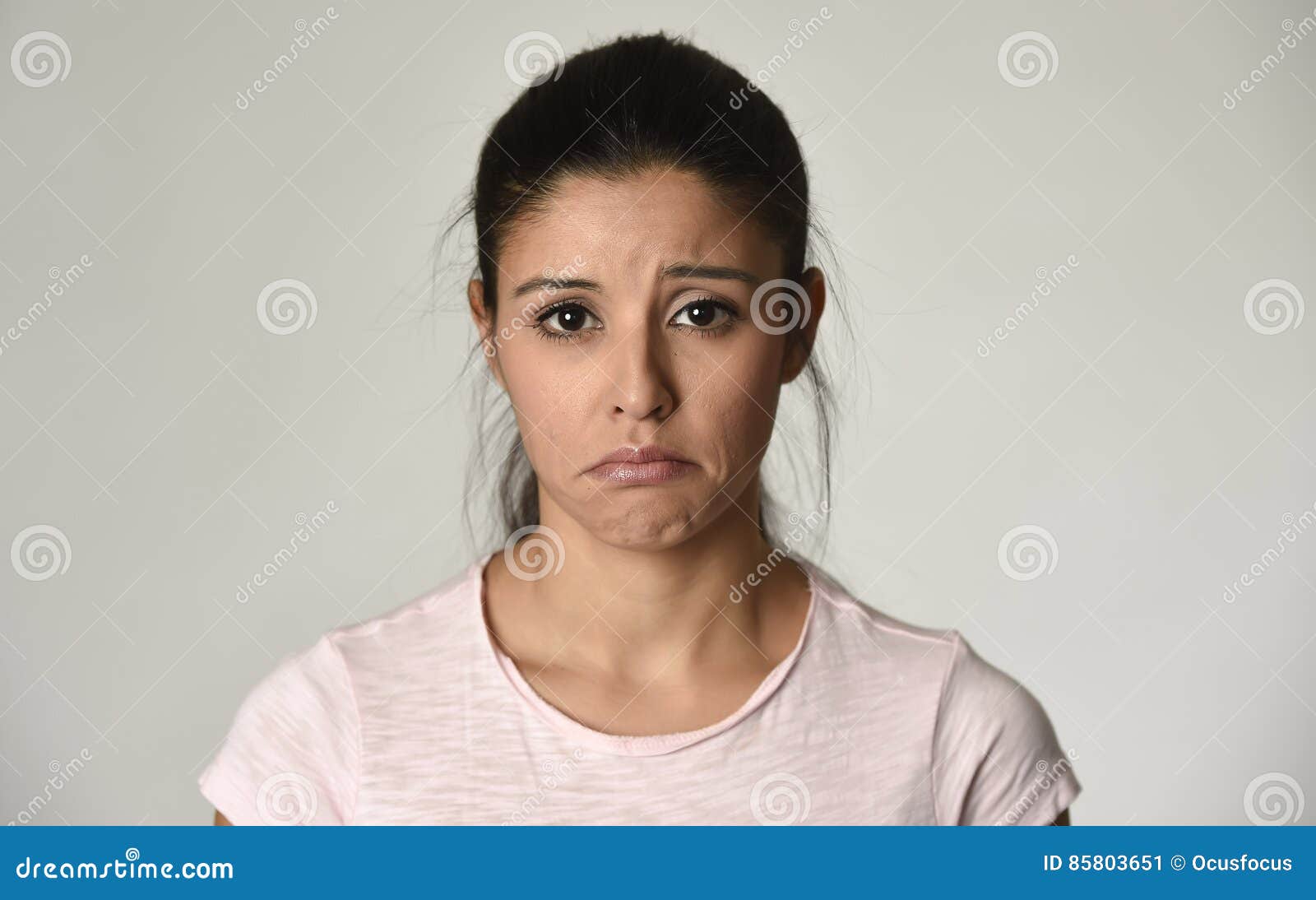 Young Beautiful Hispanic Sad Woman Serious And Concerned In Worried