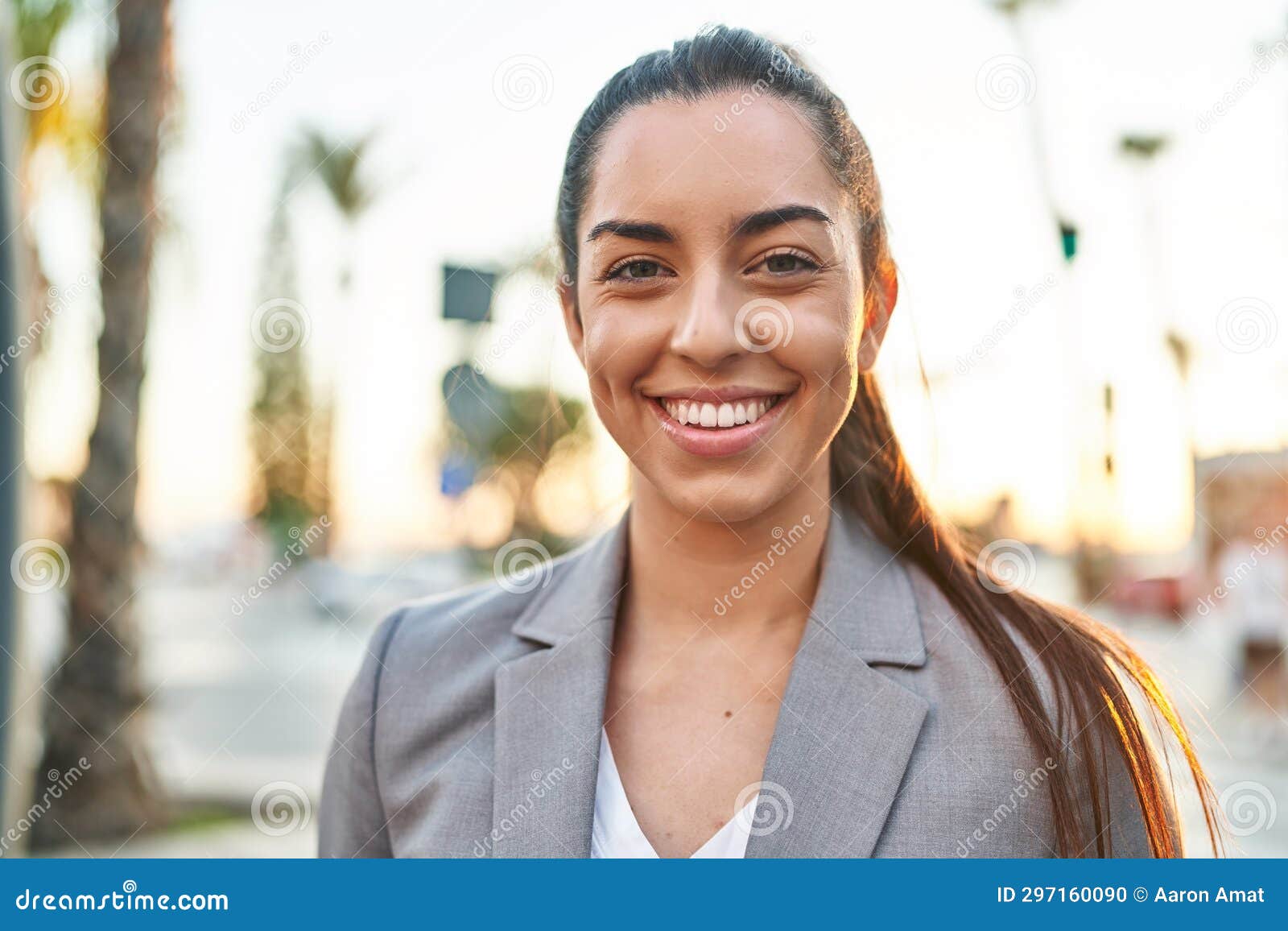 Young Beautiful Hispanic Woman Executive Smiling Confident Standing at ... Young Beautiful Hispanic Woman Executive Smiling Confident Standing at ...
