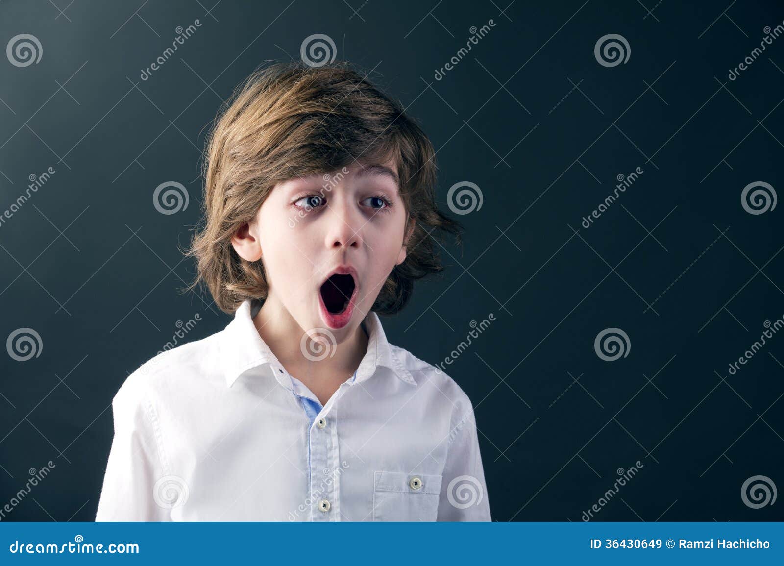 Young Beautiful Kid with a Shocking Expression Stock Image - Image of ...