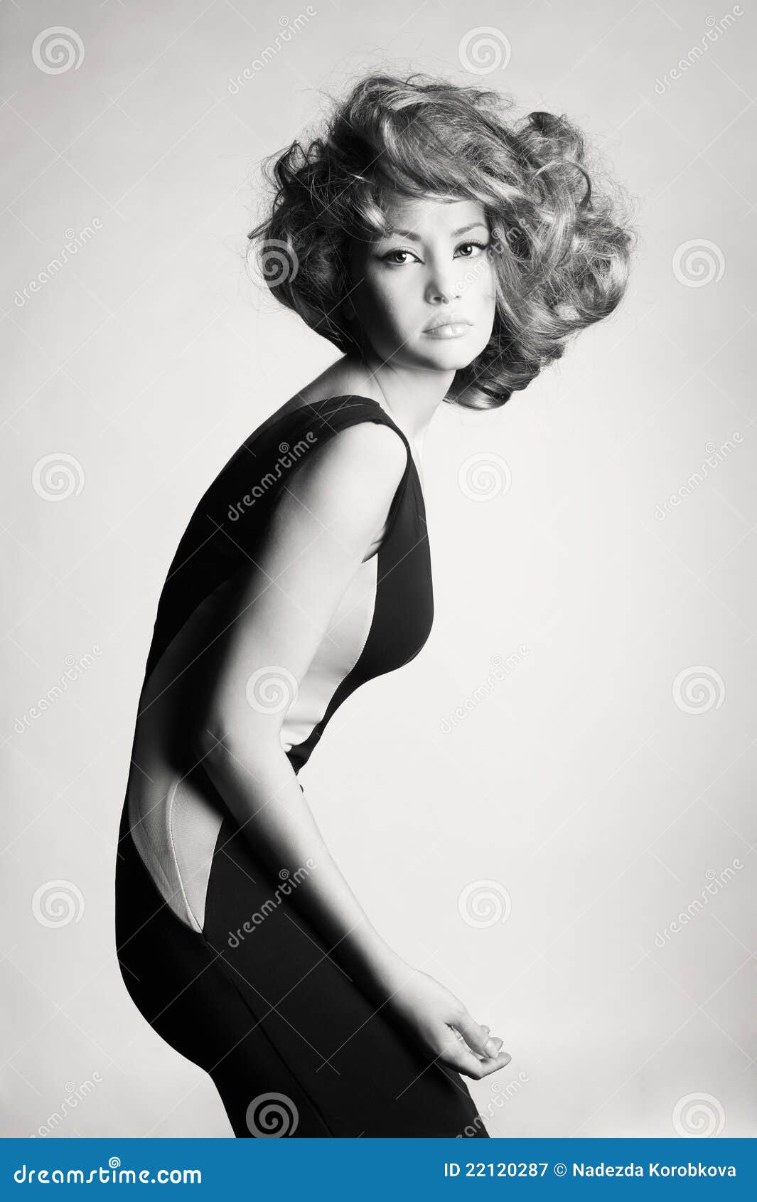 Young Beautiful Lady in Elegant Dress Stock Image - Image of chic ...