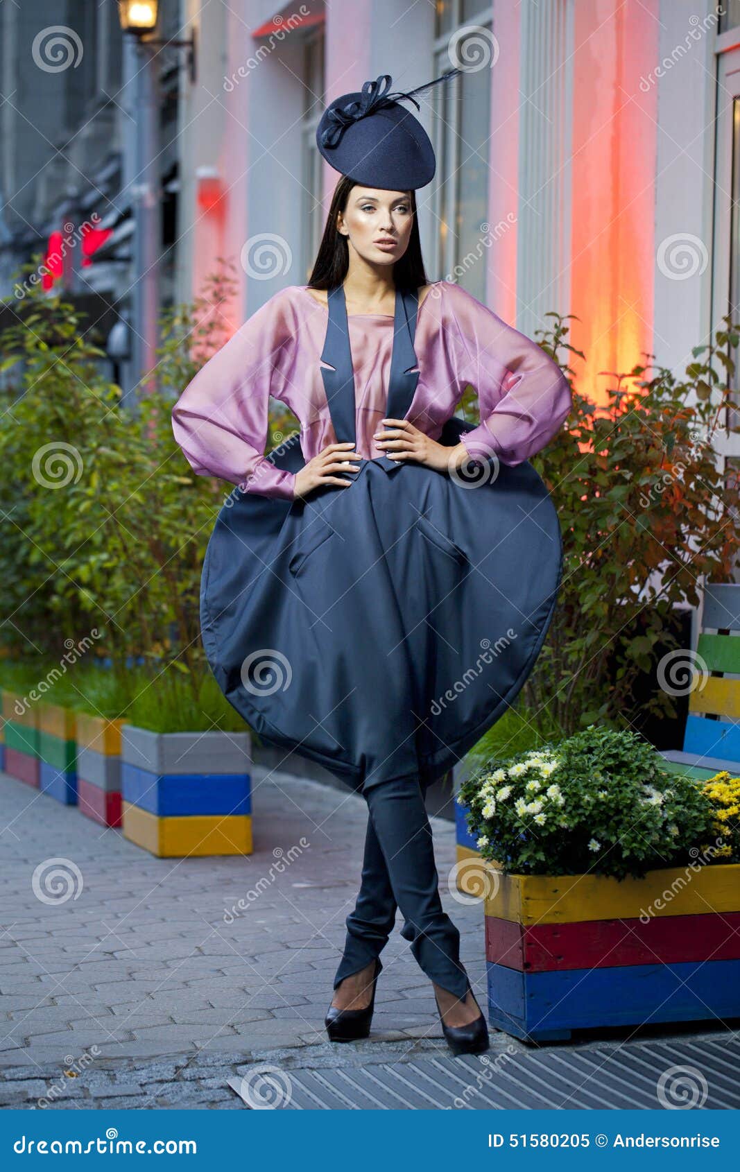 Young Beautiful Model in a Stylish Designer Clothes Stock Image - Image ...