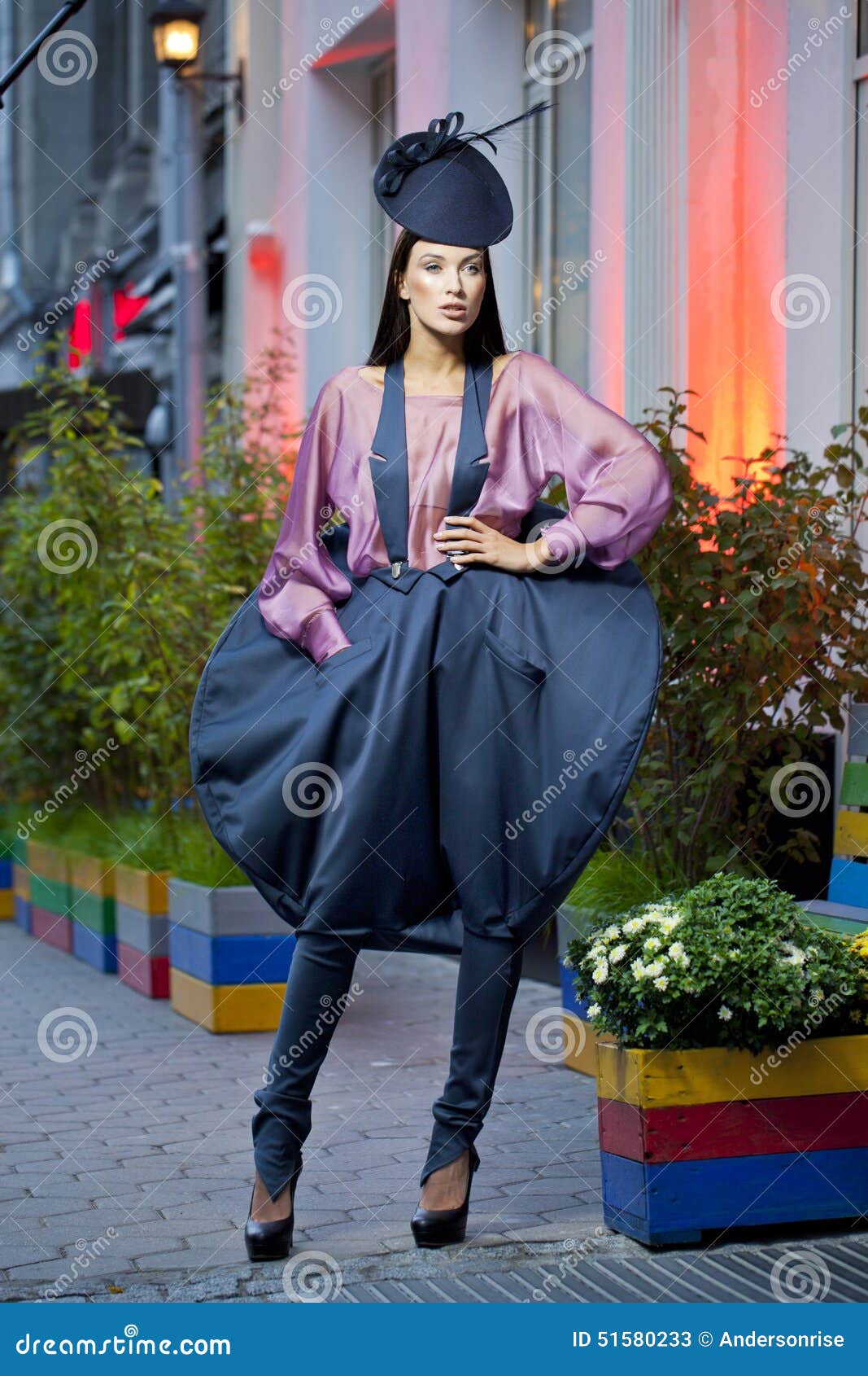 Young Beautiful Model in a Stylish Designer Clothes Stock Image - Image ...
