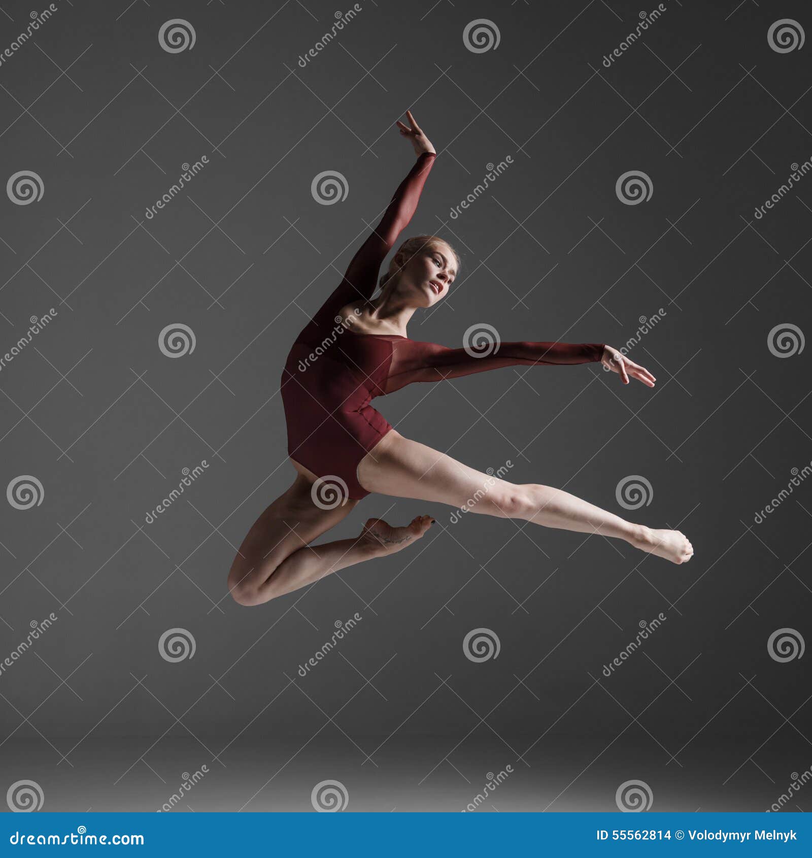Young Beautiful Modern Style Dancer Jumping on a Stock Photo - Image of ...