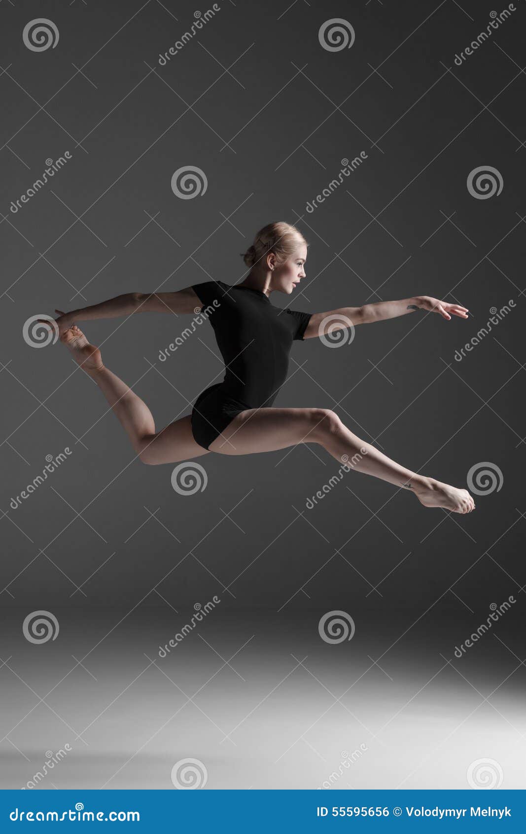 Young Beautiful Modern Style Dancer Jumping on a Stock Photo - Image of ...