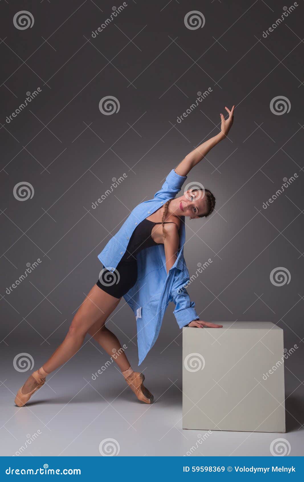 Young Beautiful Modern Style Dancer Posing on a Stock Image - Image of ...