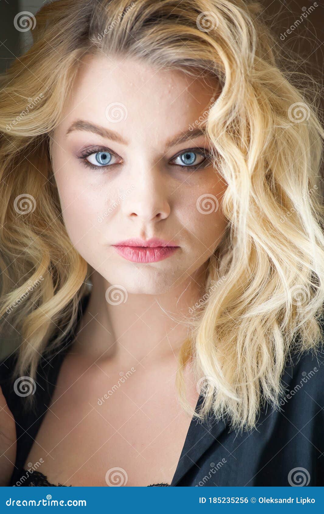 Young Beautiful Modern Woman Outdoors with Expressive Makeup Stock ...