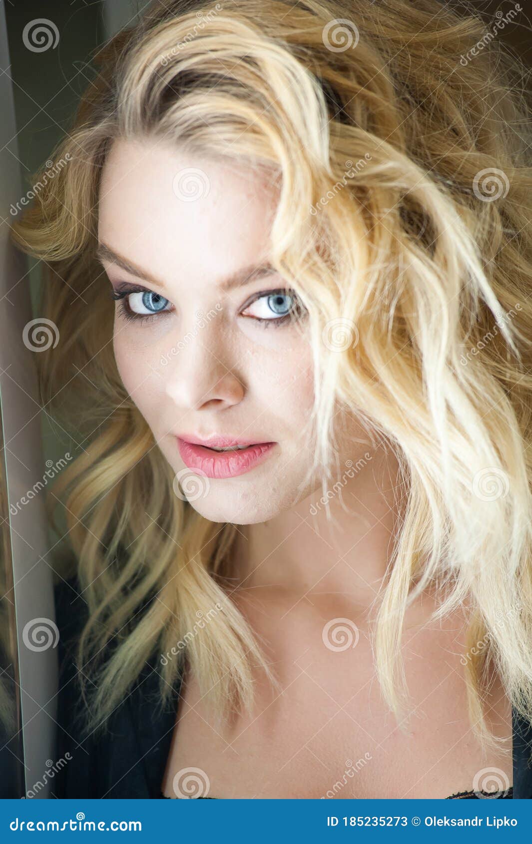 Young Beautiful Modern Woman Outdoors with Expressive Makeup Stock ...