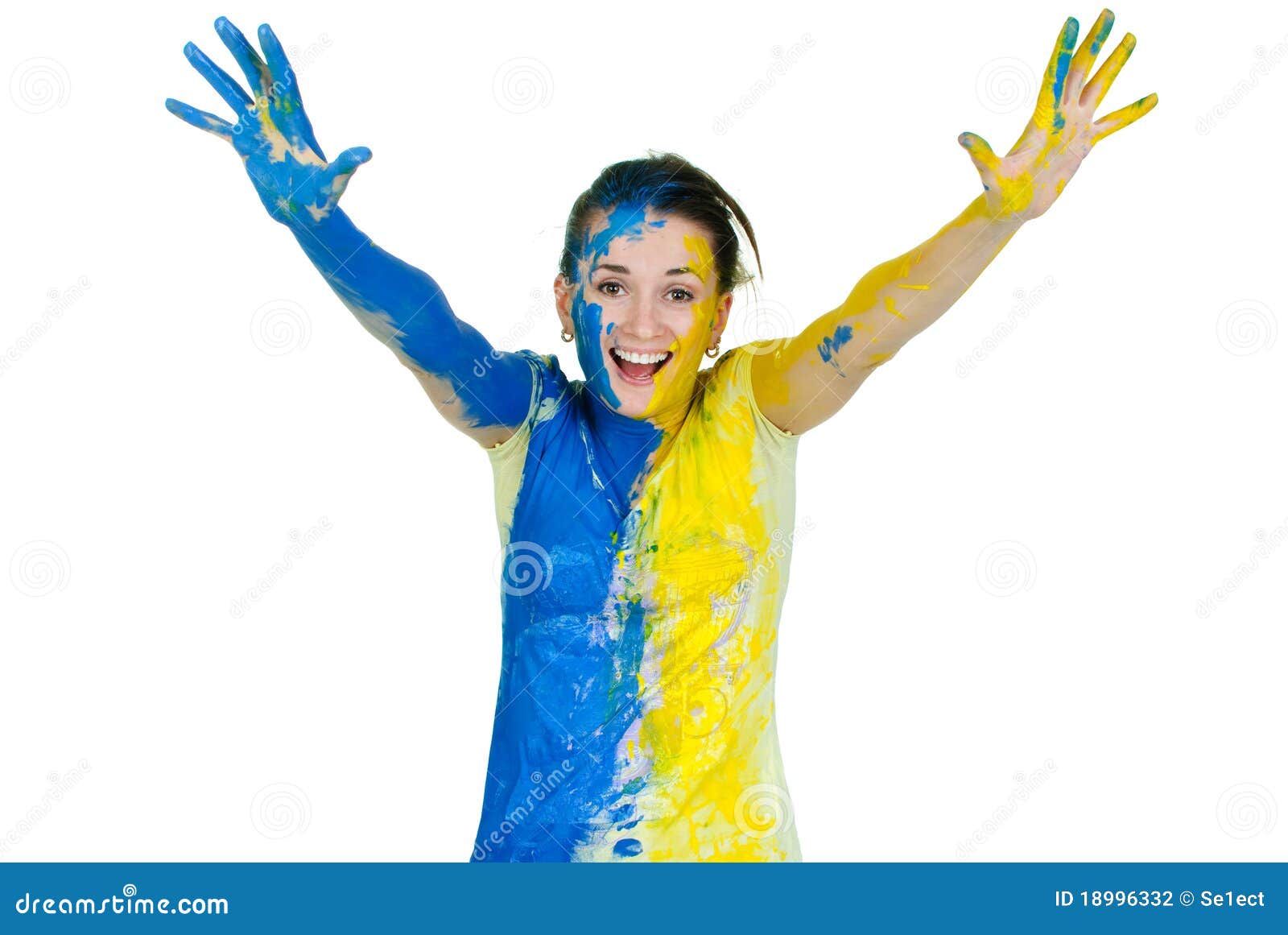 Young Beautiful Painted Woman Stock Photo - Image of single, painted ...