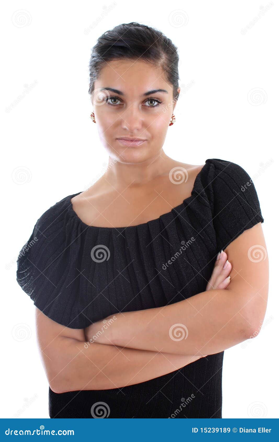 Young Beautiful Serious Woman Stock Image - Image of cute, elegance ...