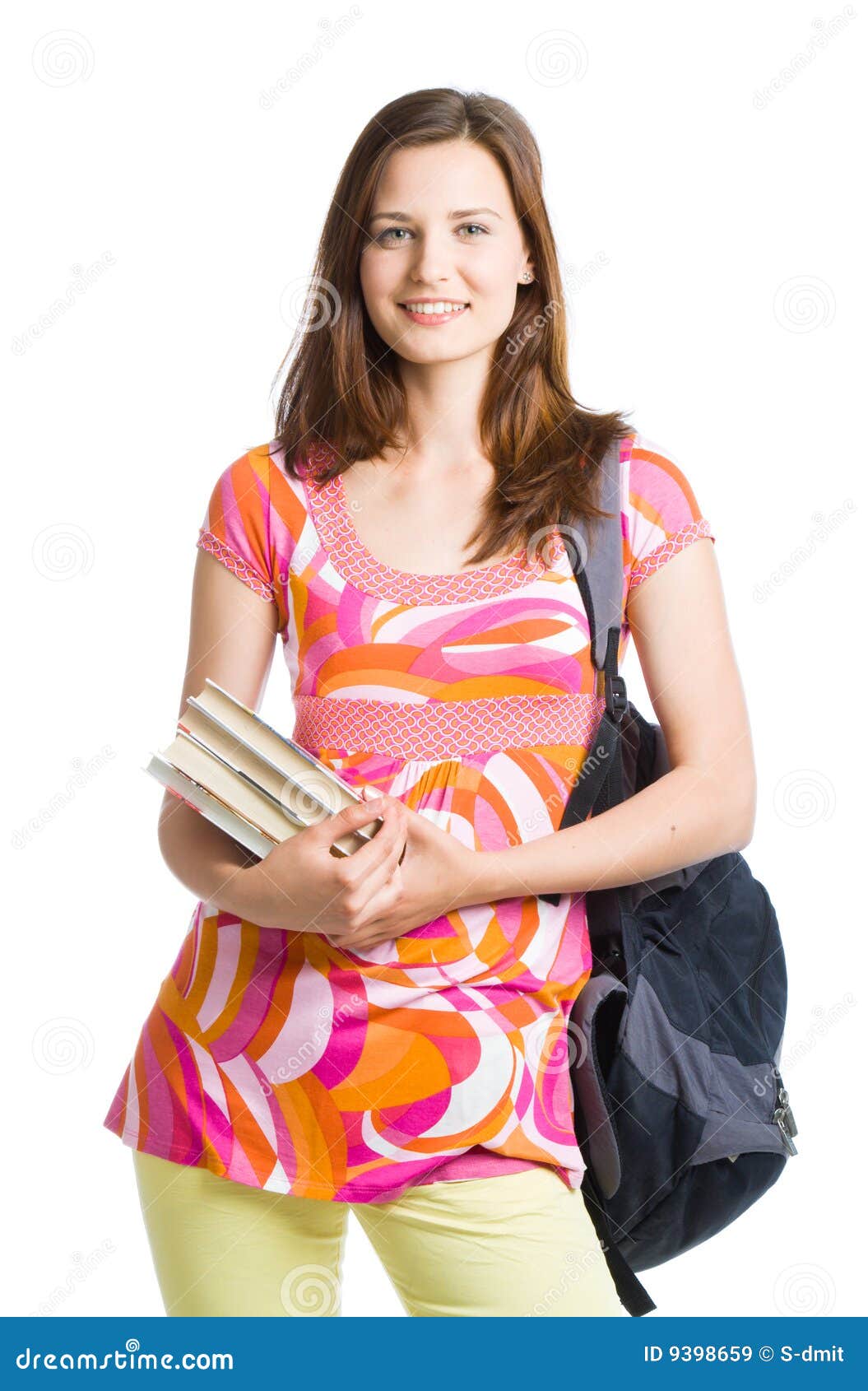 Young beautiful student stock image. Image of happiness - 9398659
