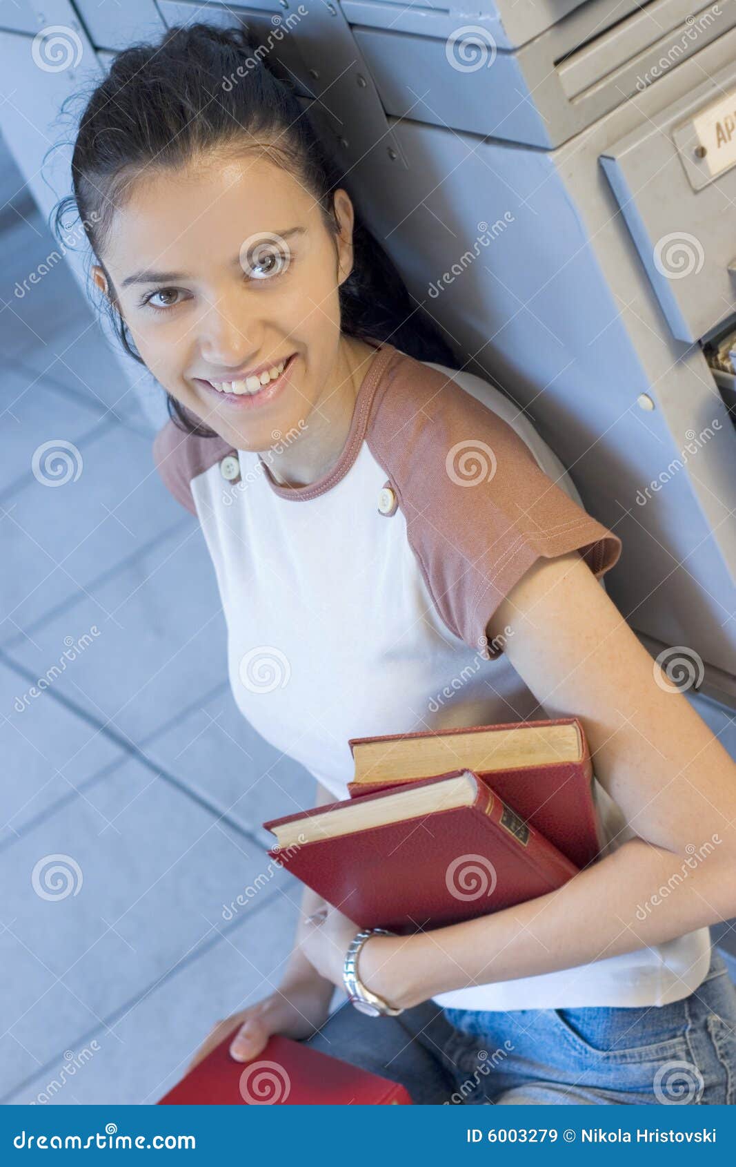 Young Beautiful Student In College Royalty Free Stock Images - Image ...