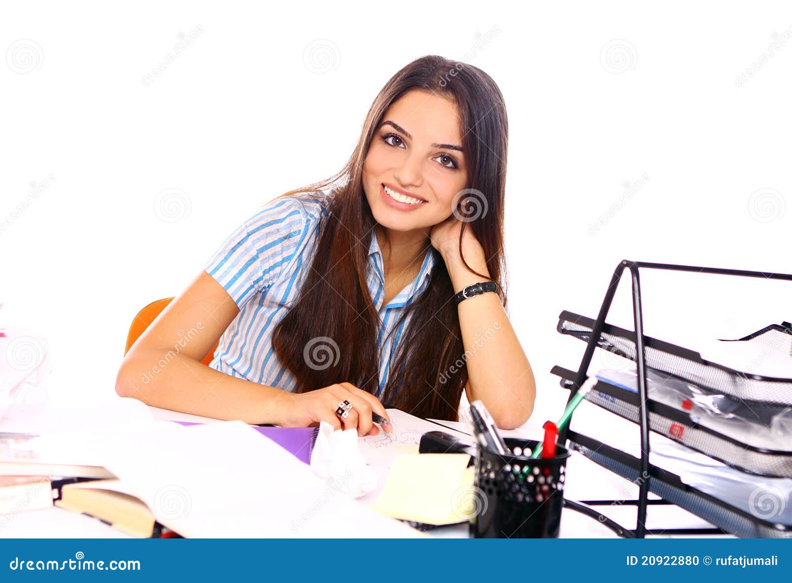 Young and Beautiful Student Girl Stock Photo - Image of college ...