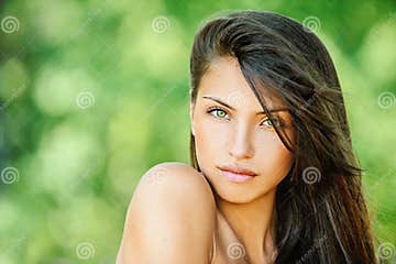 Young Beautiful Woman with Bare Stock Photo - Image of appearance ...