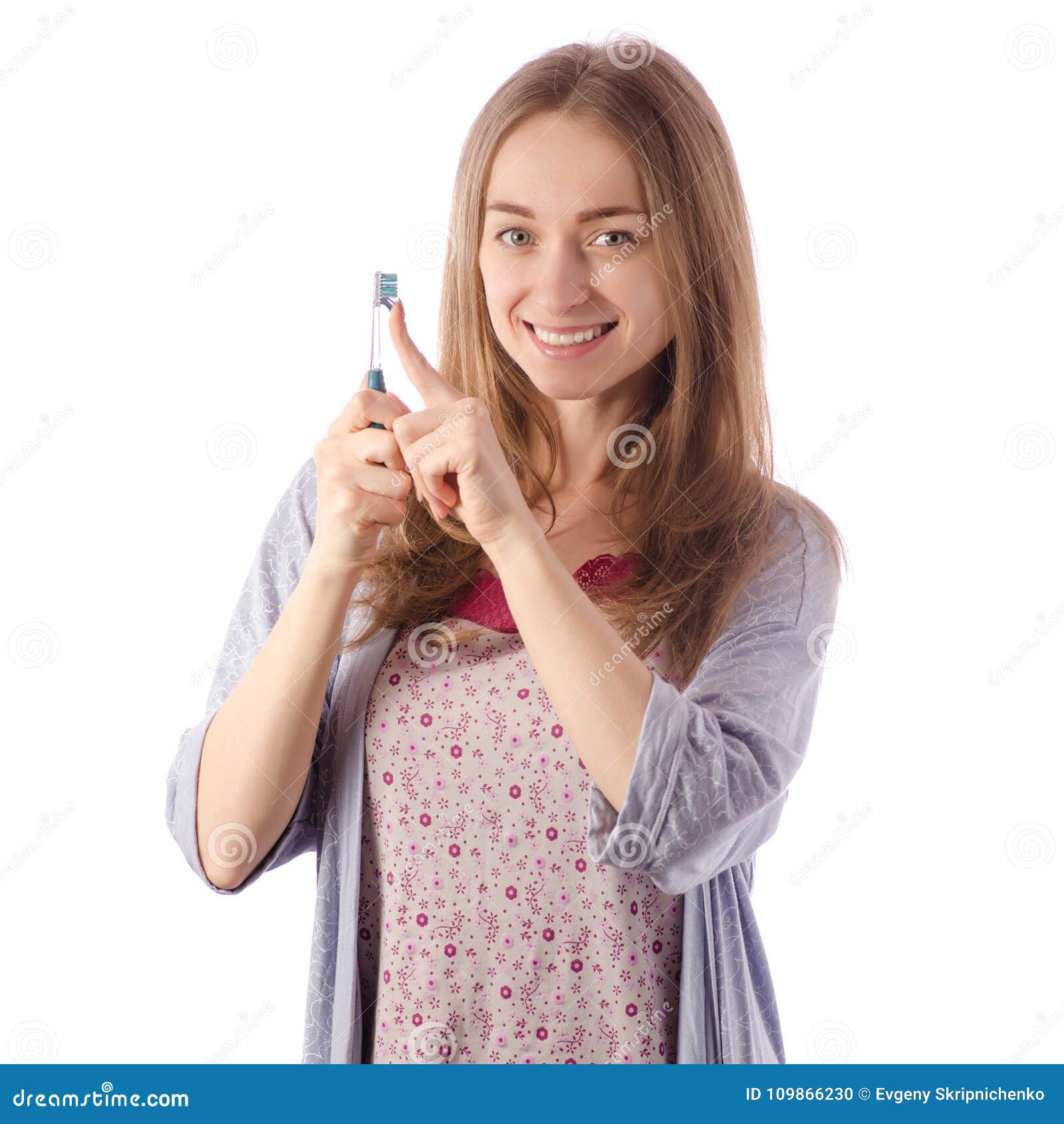 Young Beautiful Woman in a Bathrobe Brush for Cleaning Teeth Stock ... Young Beautiful Woman in a Bathrobe Brush for Cleaning Teeth Stock ...