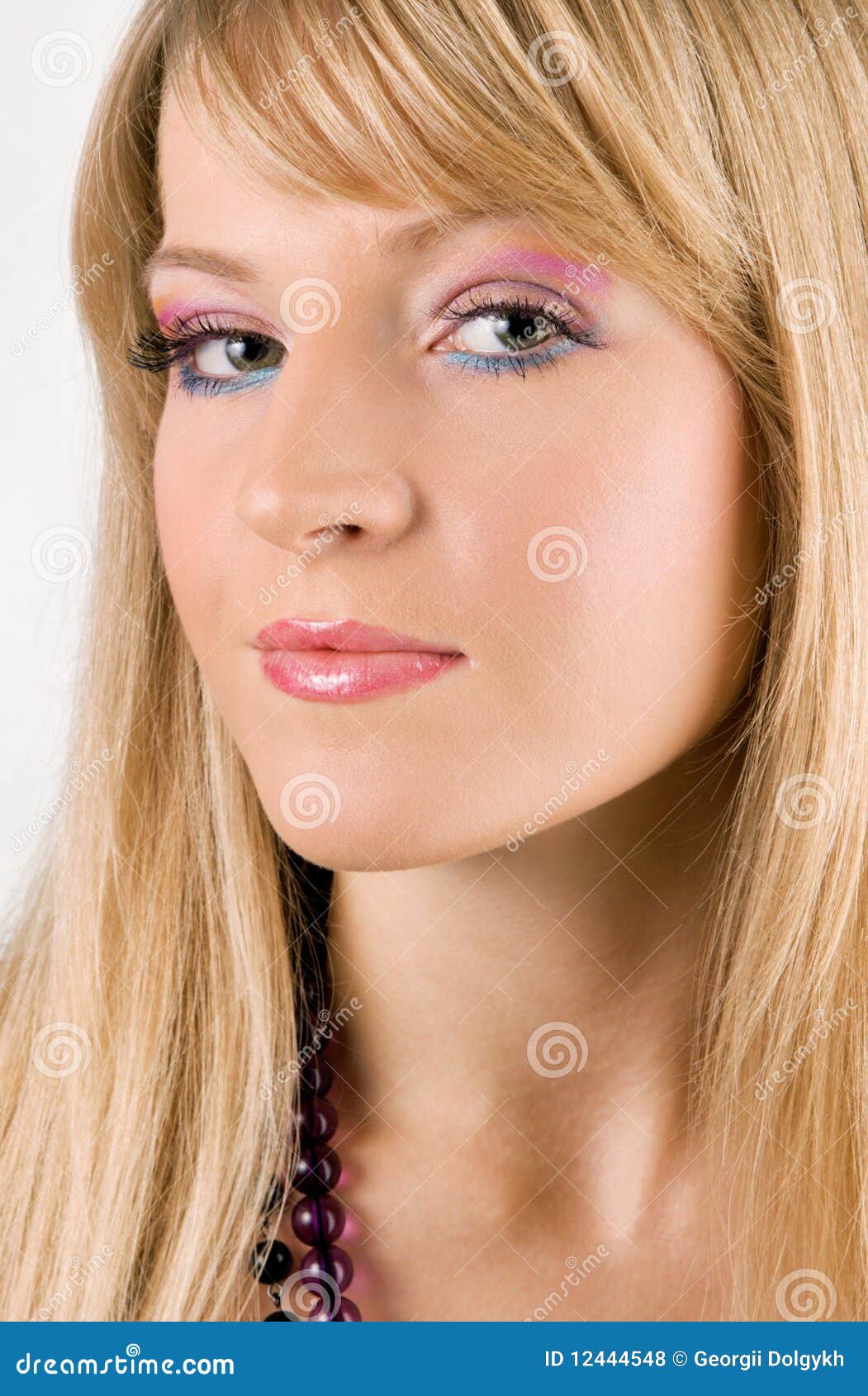 Young Beautiful Woman with Bright Makeup Stock Photo - Image of eyed ...