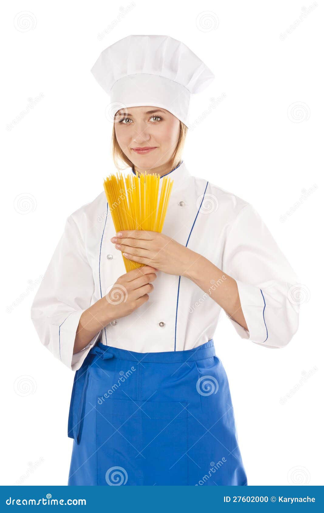 Young Beautiful Woman Cook in the Studio Stock Photo - Image of ...