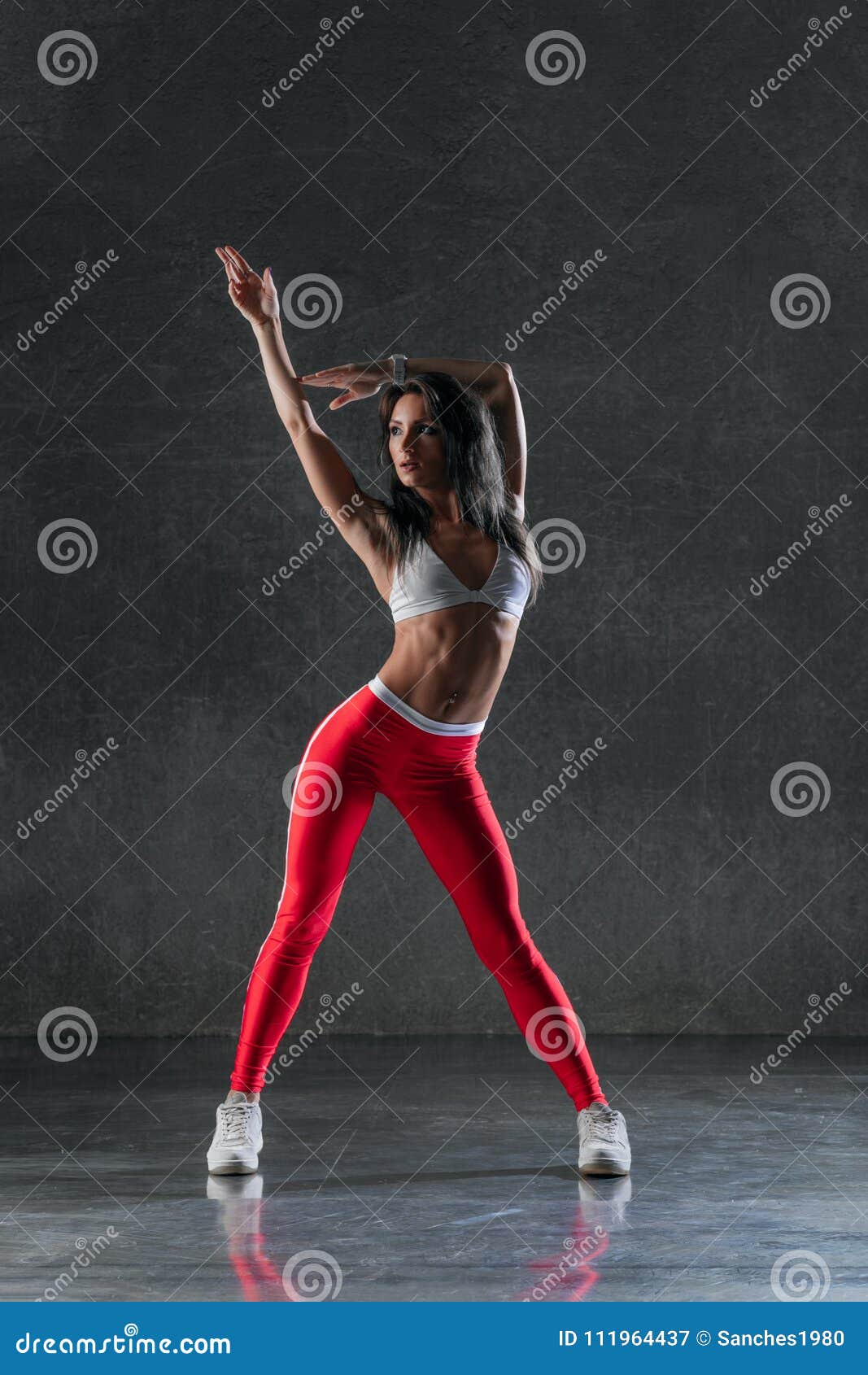 Young Beautiful Female Dancer is Posing in the Studio Stock Image ...
