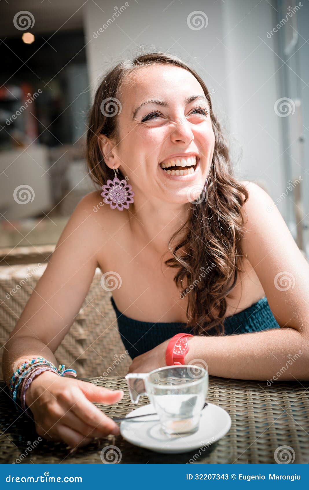 Young Beautiful Woman Drinking Coffee Stock Image - Image of years ...