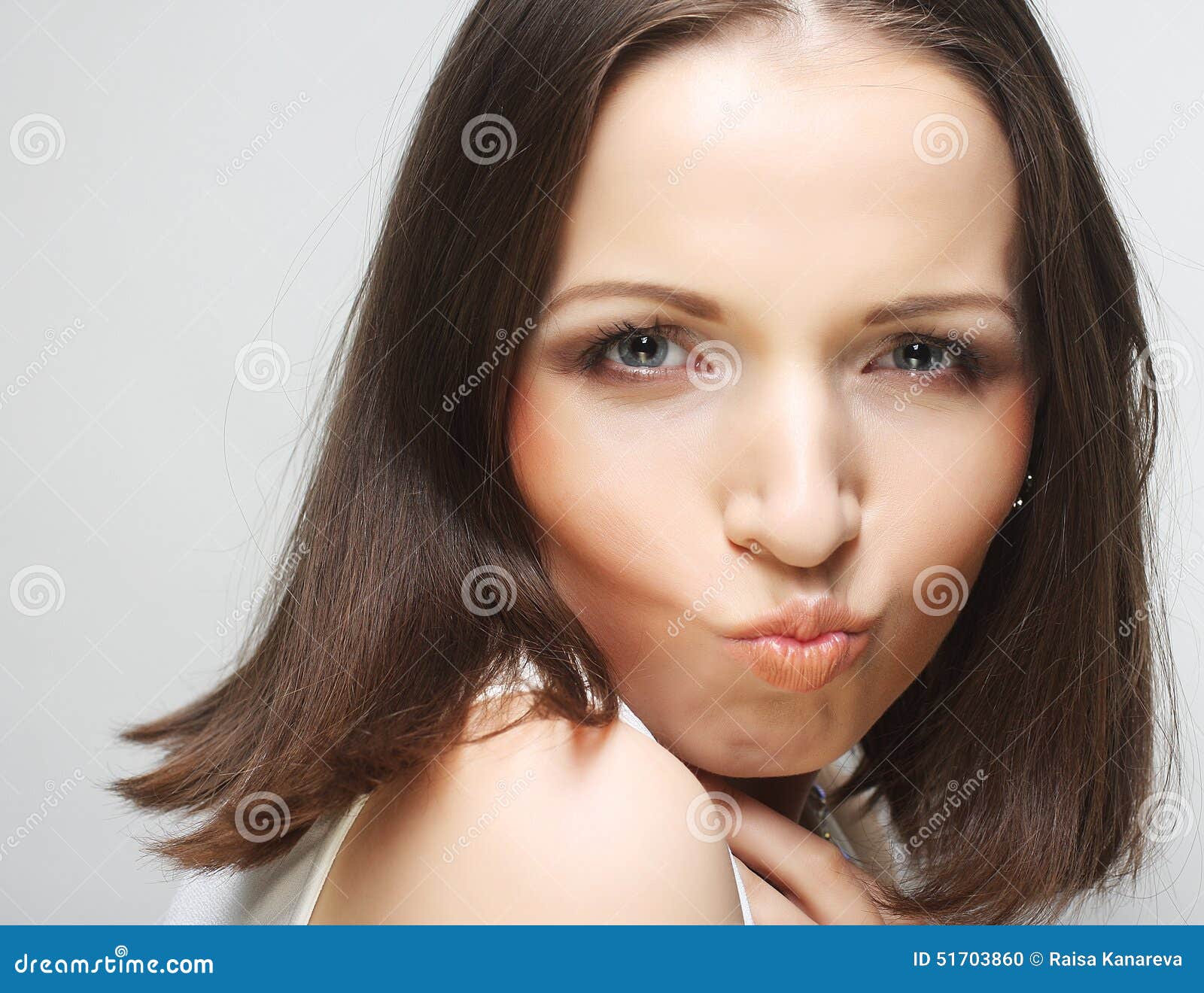 Young beautiful woman stock photo. Image of hand, expression - 51703860