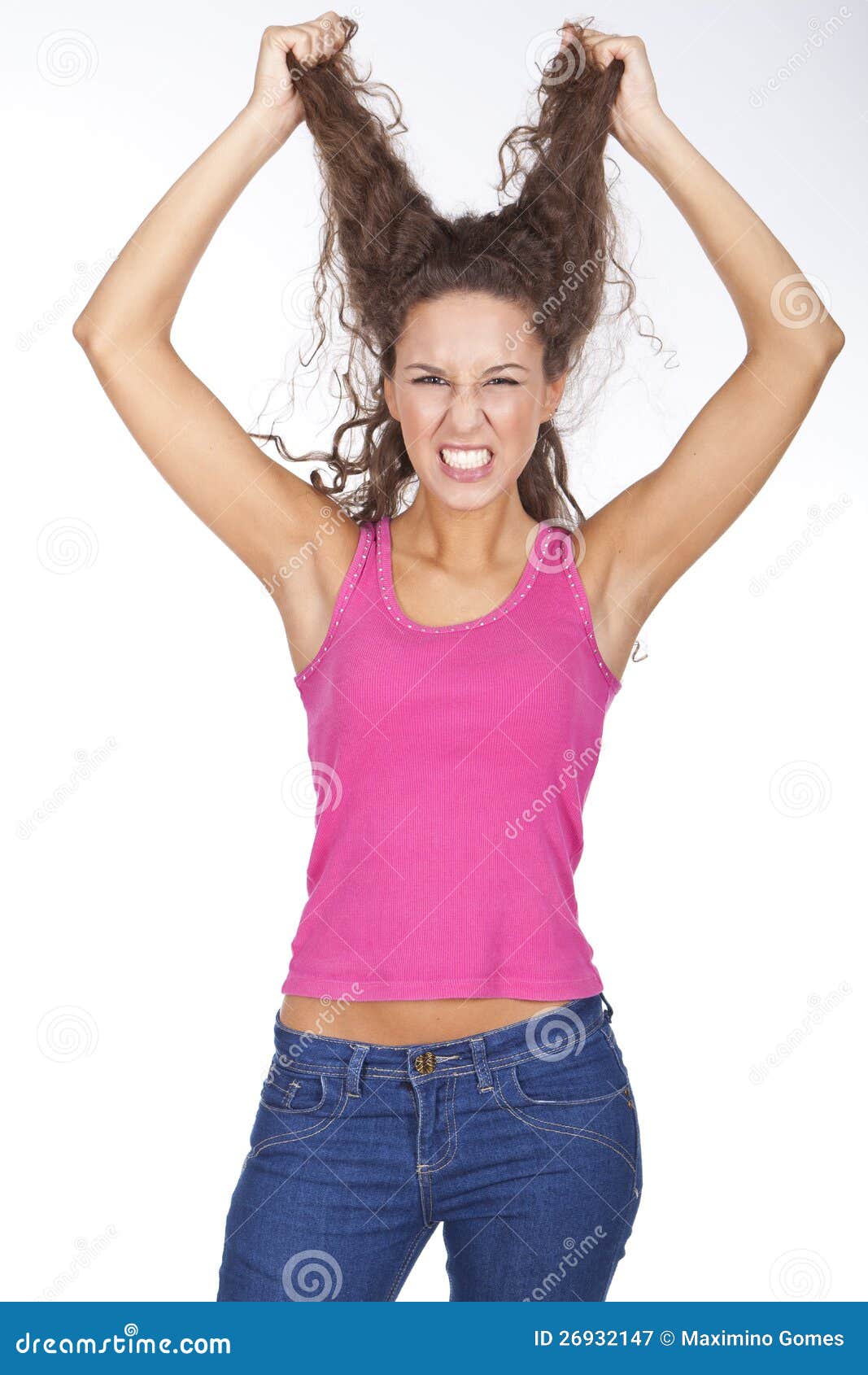 Young Beautiful Woman Expressions... Stock Image - Image of babe ...