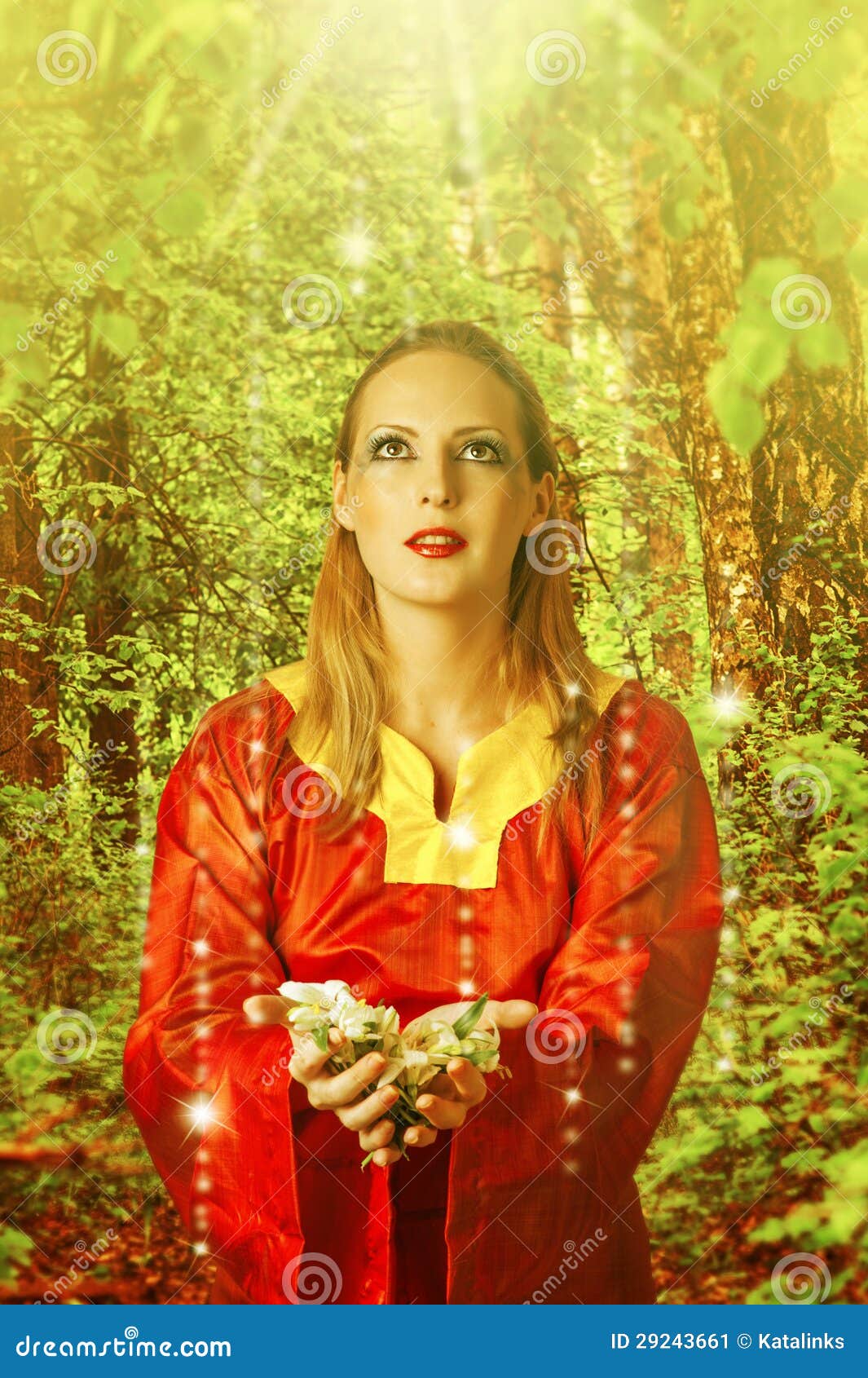 Young Beautiful Woman Fairy Stock Image - Image of fashion, person ...