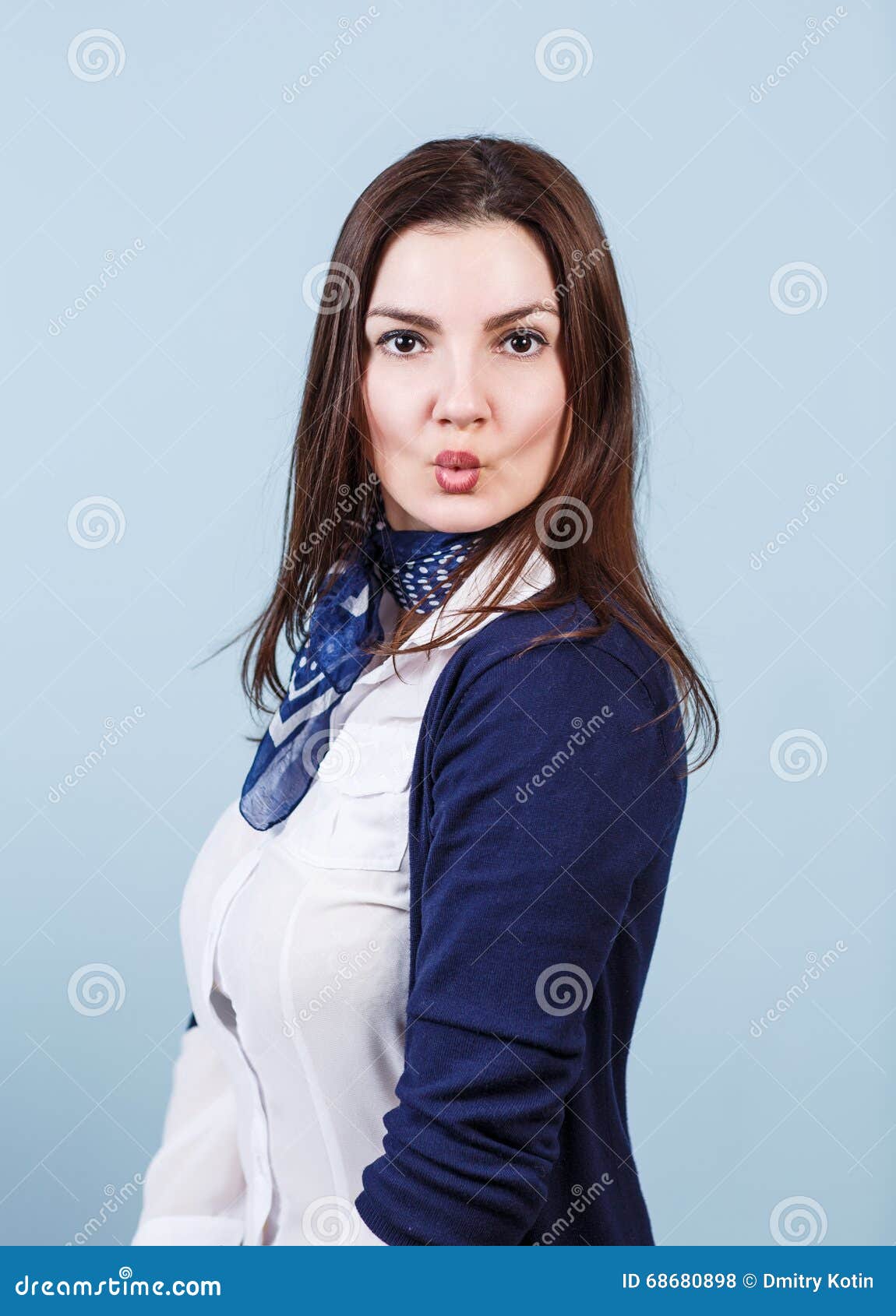 Young Beautiful Woman with Fish Lips Stock Photo - Image of girl ...