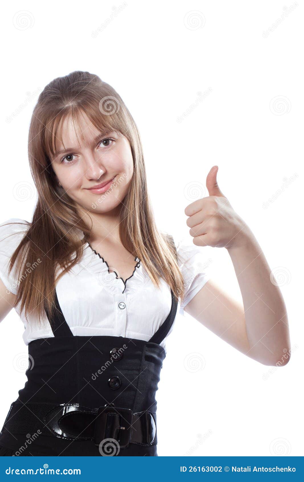 Young Beautiful Woman Giving the Stock Photo - Image of leadership ...