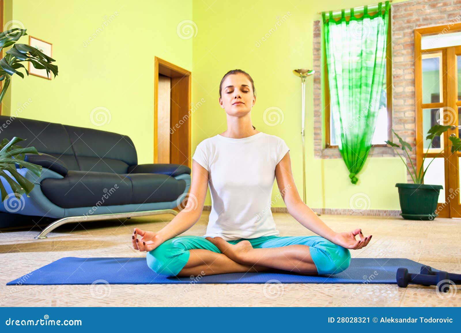 Young Beautiful Woman Has Meditation Stock Image - Image of active ...