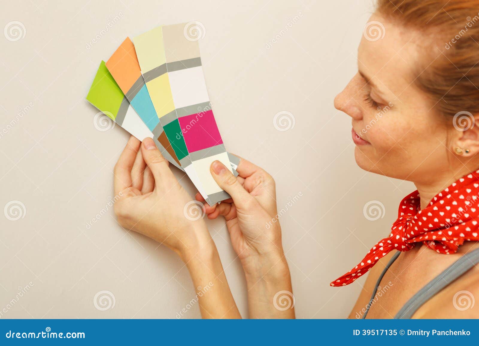 Young Beautiful Woman Holding Color Stock Image - Image of portrait ...