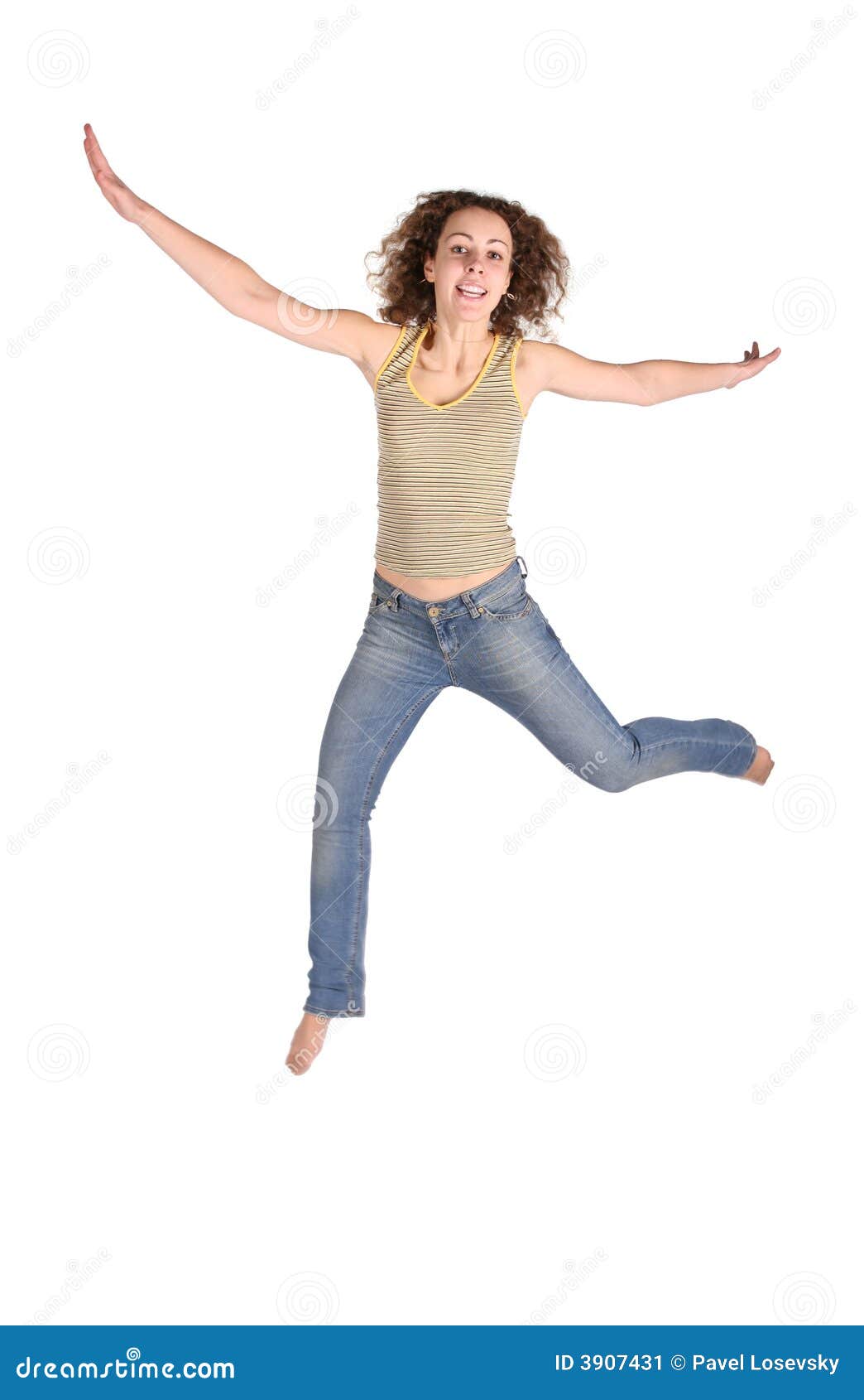Young beautiful woman jump stock image. Image of people - 3907431