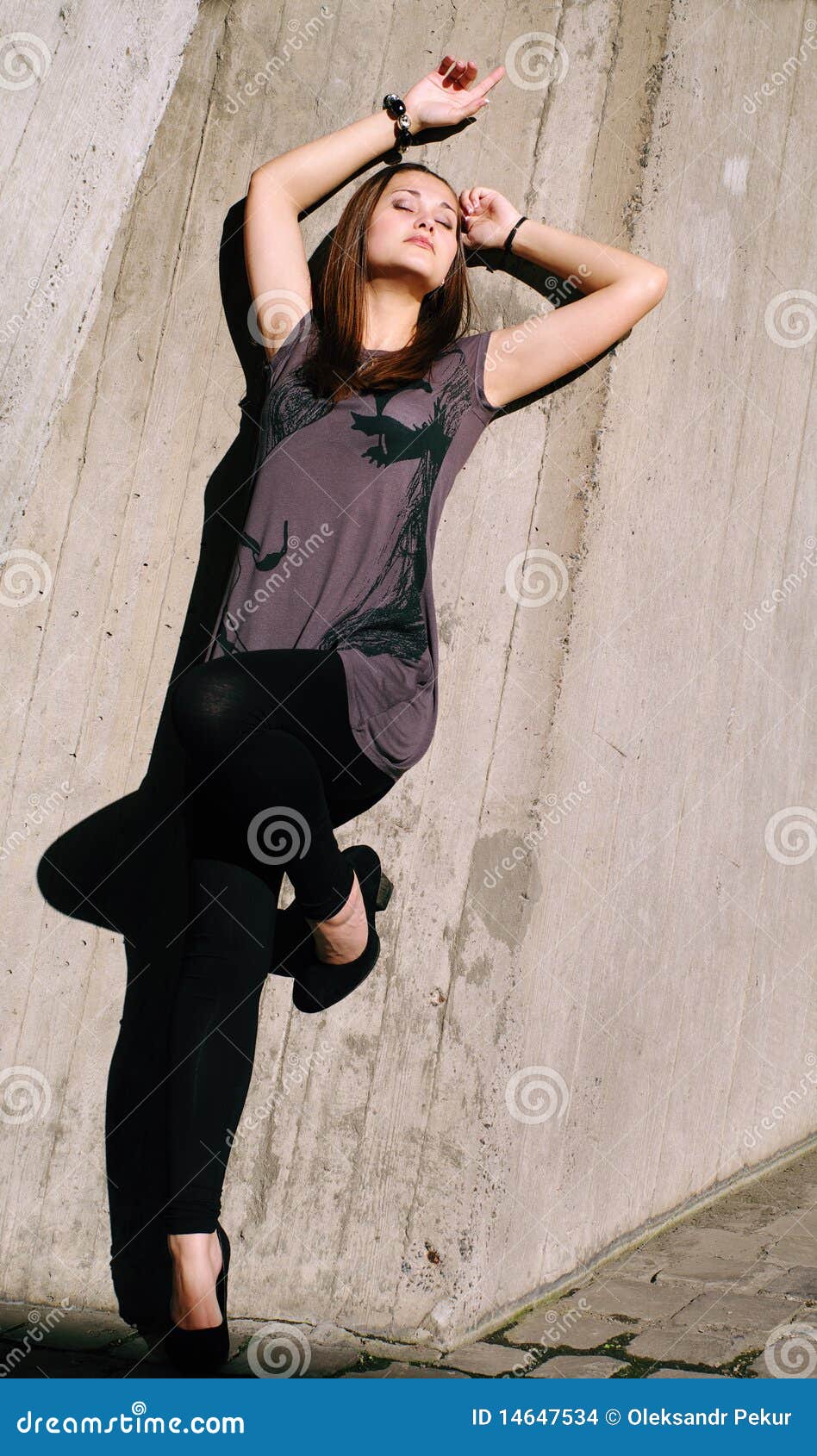 Young Beautiful Woman Lean by Stock Photo - Image of young, woman: 14647534