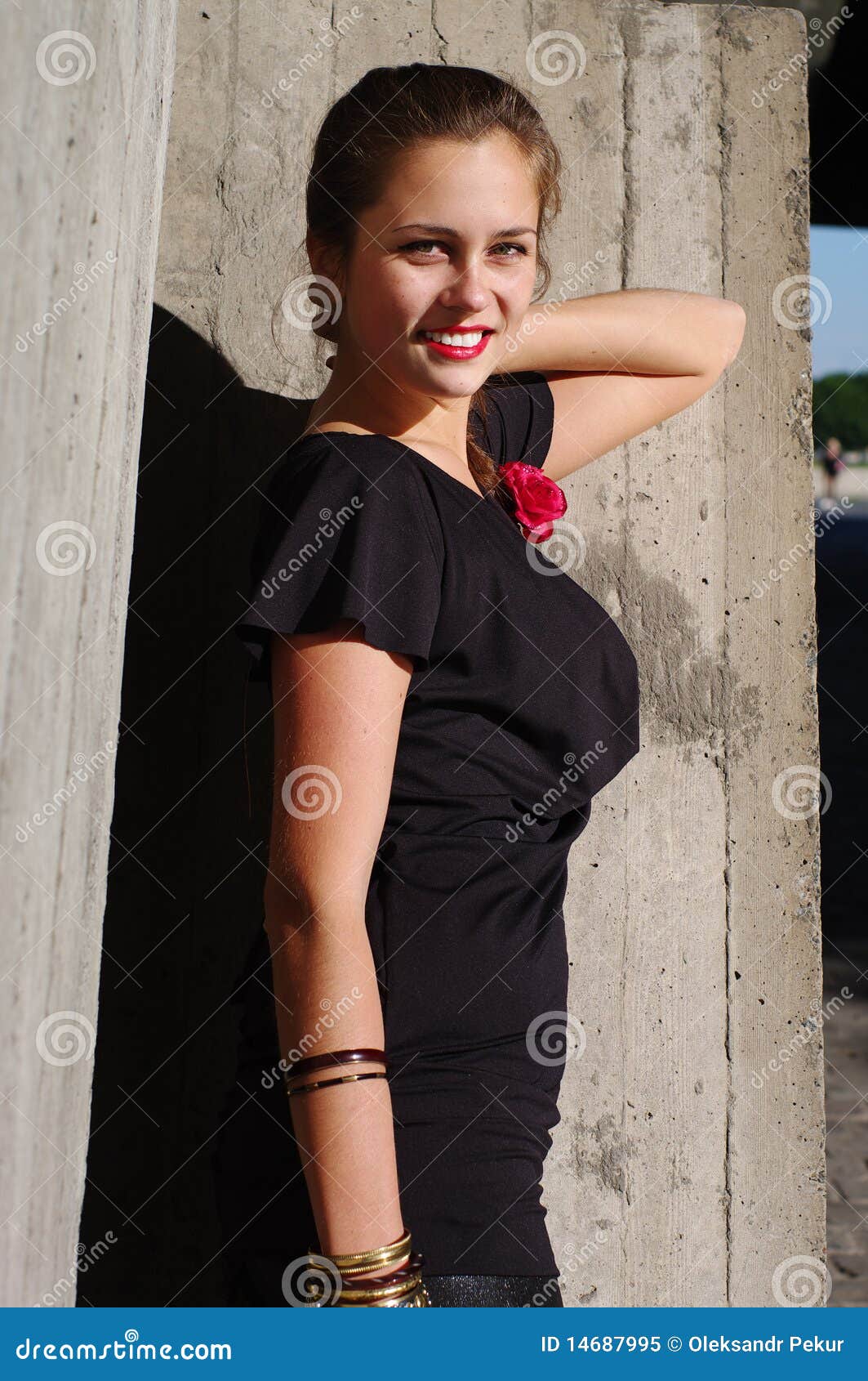 Young Beautiful Woman Lean by Stock Image - Image of caucasian ...