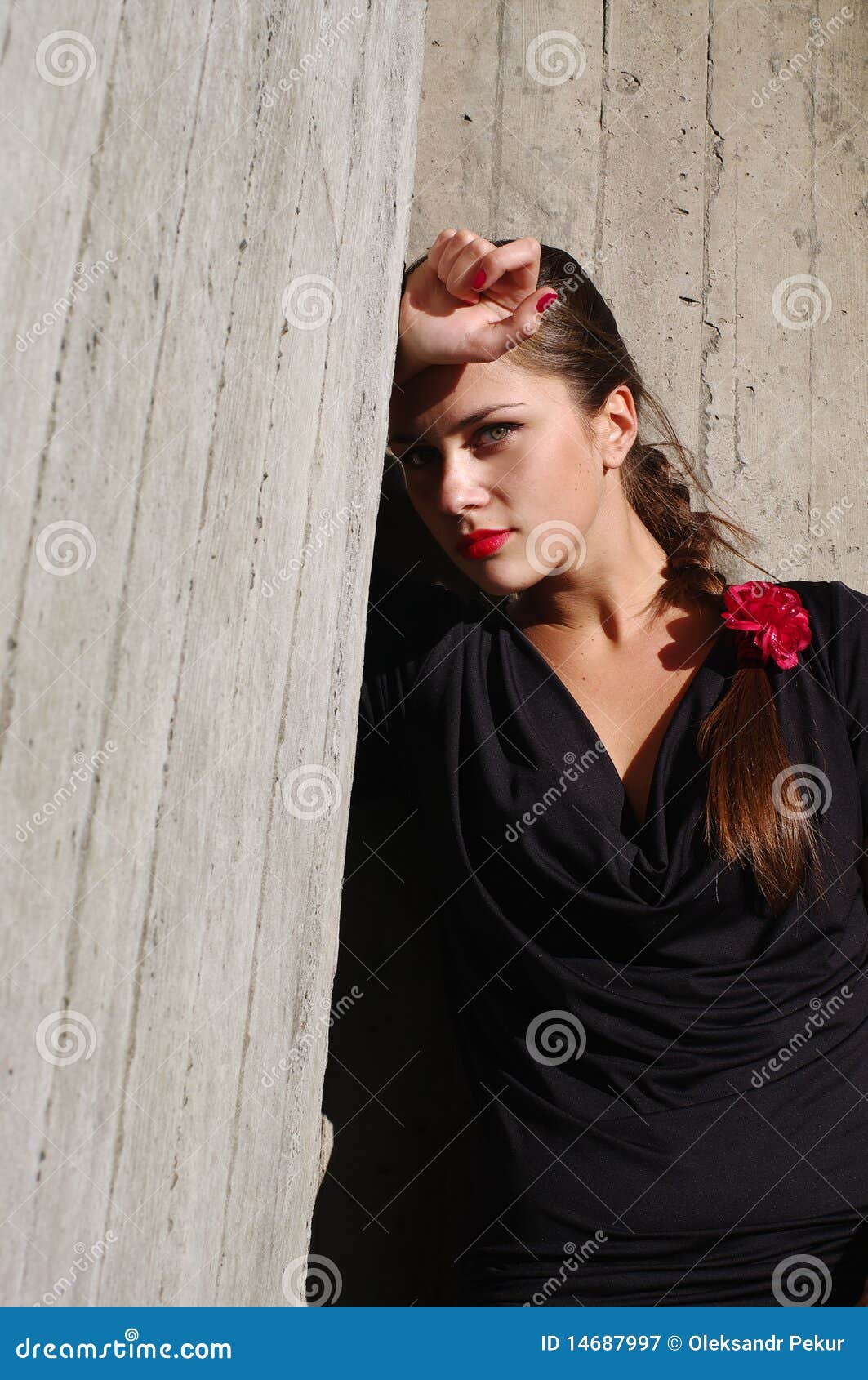 Young Beautiful Woman Lean by Stock Image - Image of young, model: 14687997