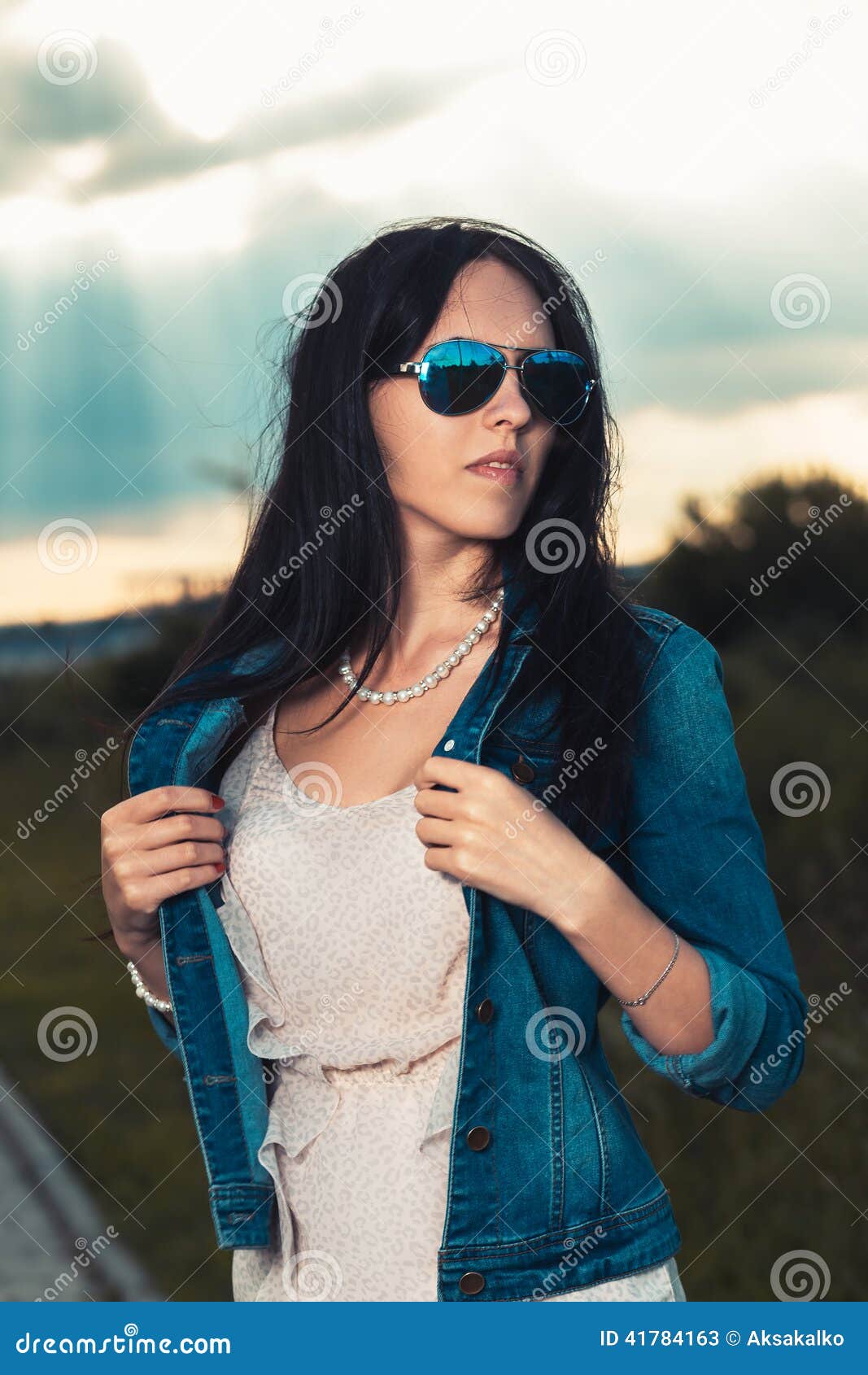 Young Beautiful Woman Looks Stock Image - Image of adult, beauty: 41784163