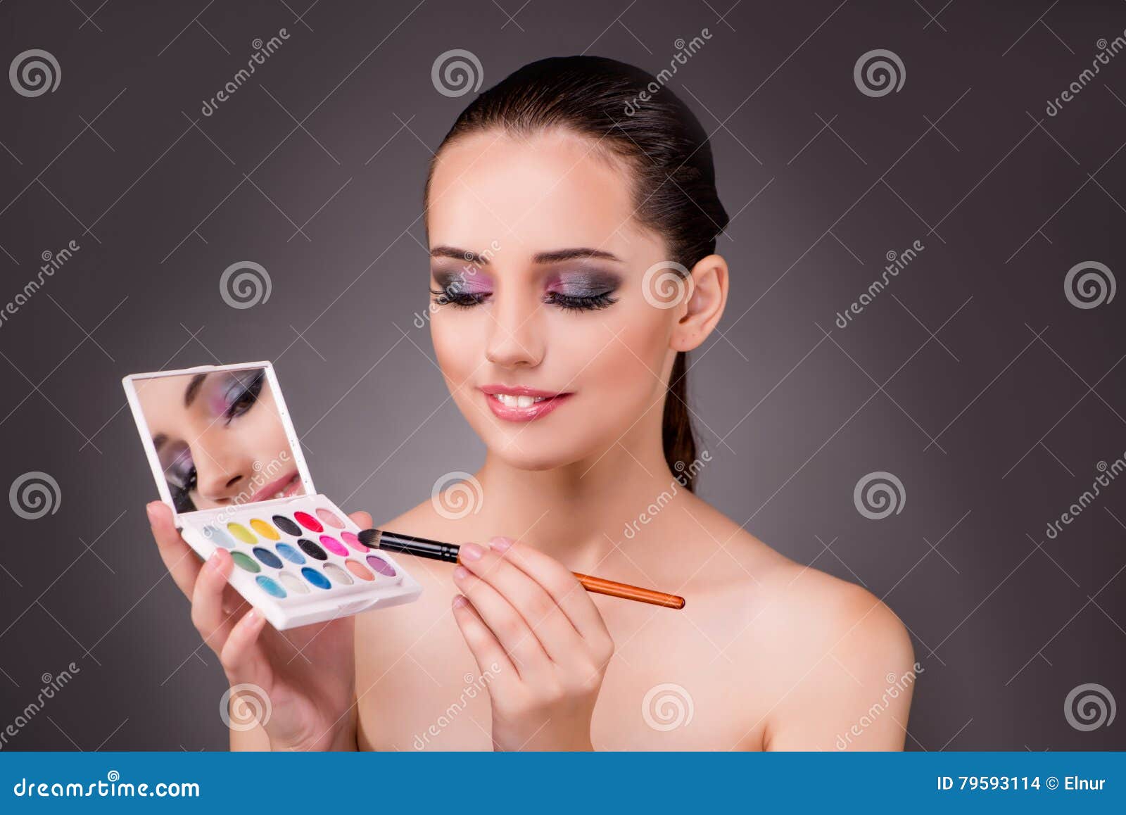 The Young Beautiful Woman in Make-up Concept Stock Photo - Image of ...